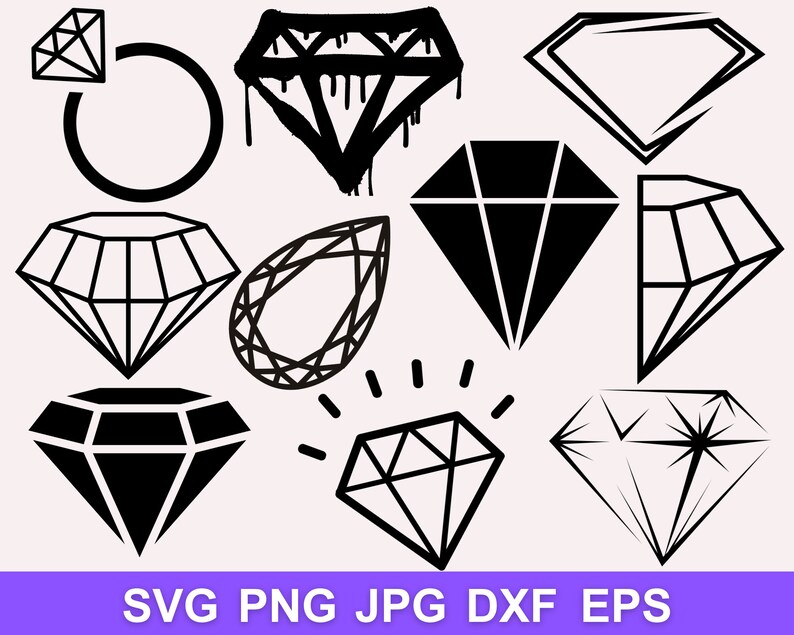 Diamond Svg Bundle, Diamond Png, Diamond Dxf, Diamond Svg, Diamonds ...