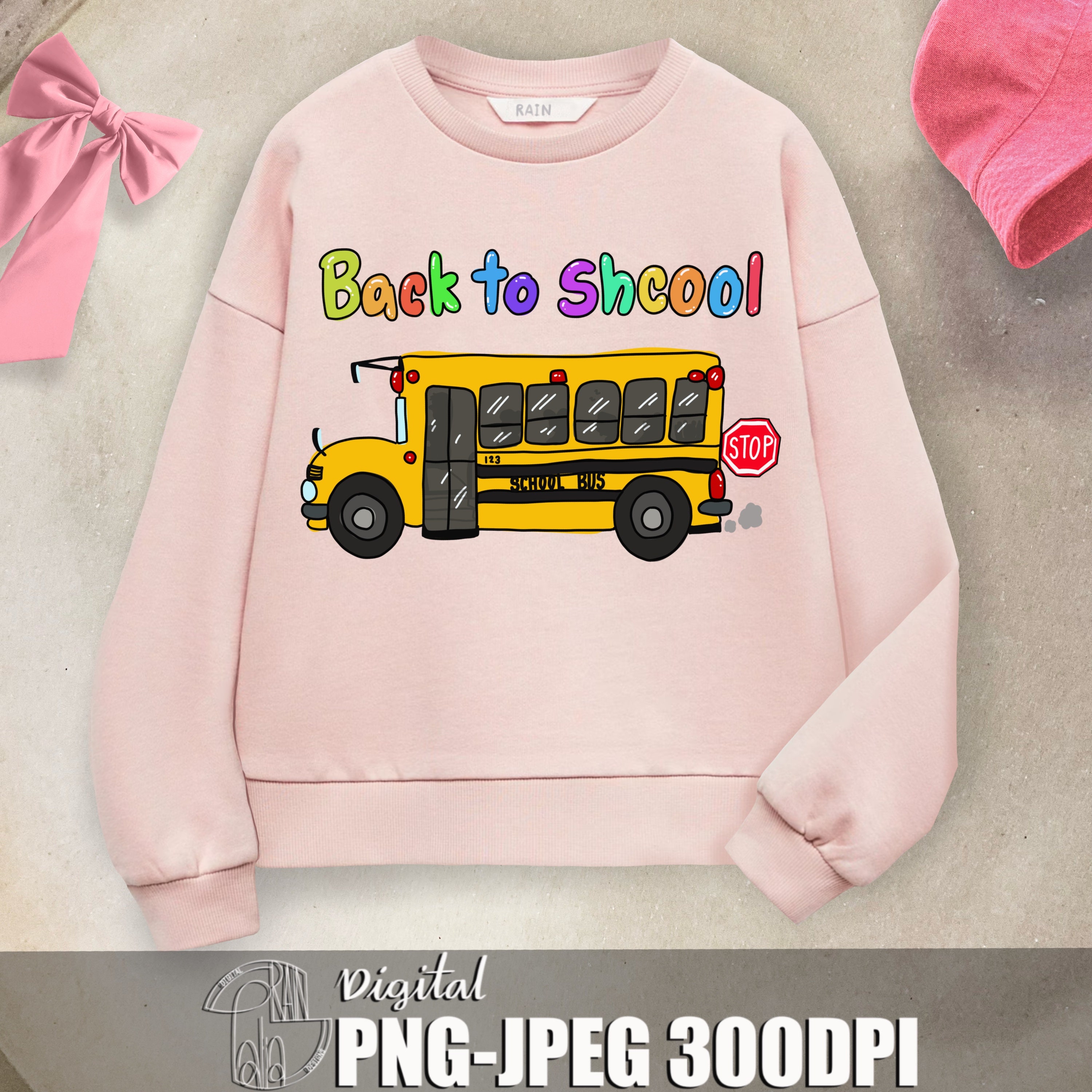 School Bus Clipart: Back to School Graphics (PNG & JPEG) - Etsy