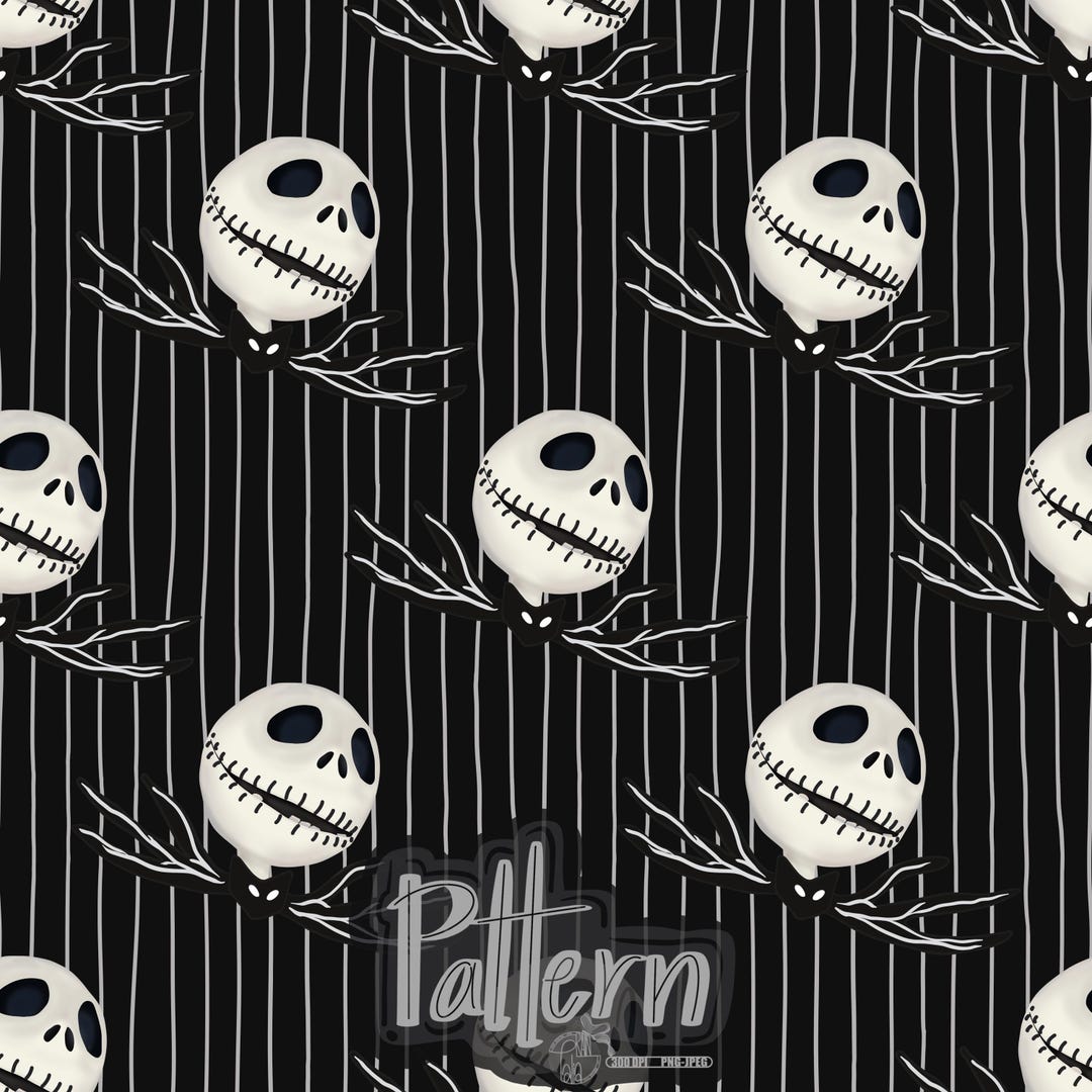 Jack Skellington Seamless Pattern: Halloween Digital Paper (PNG) - Etsy
