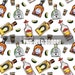 Seamless Alcohol Bottle Pattern PNG | JPEG Bottle of Whiskey Beverage ...