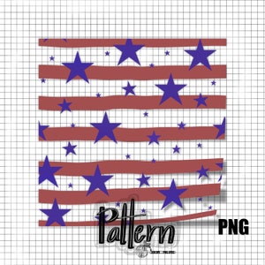Stars and Stripes Seamless Pattern PNG JPEG American Flag Digital Paper ...