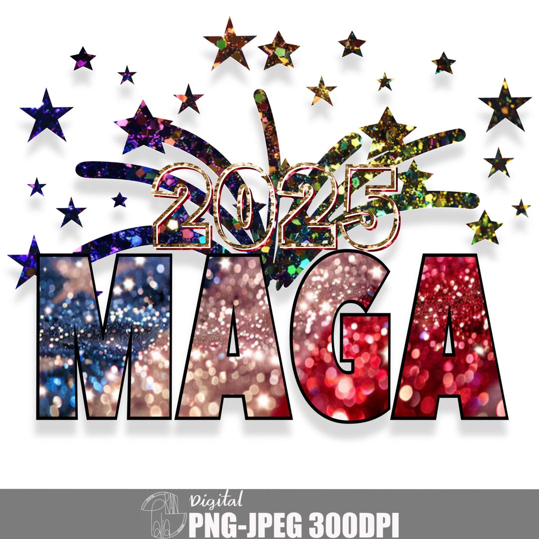 MAGA Trump 2025 PNG, Glitter Maga Sublimation, MAGA Retro, Trump Vance ...