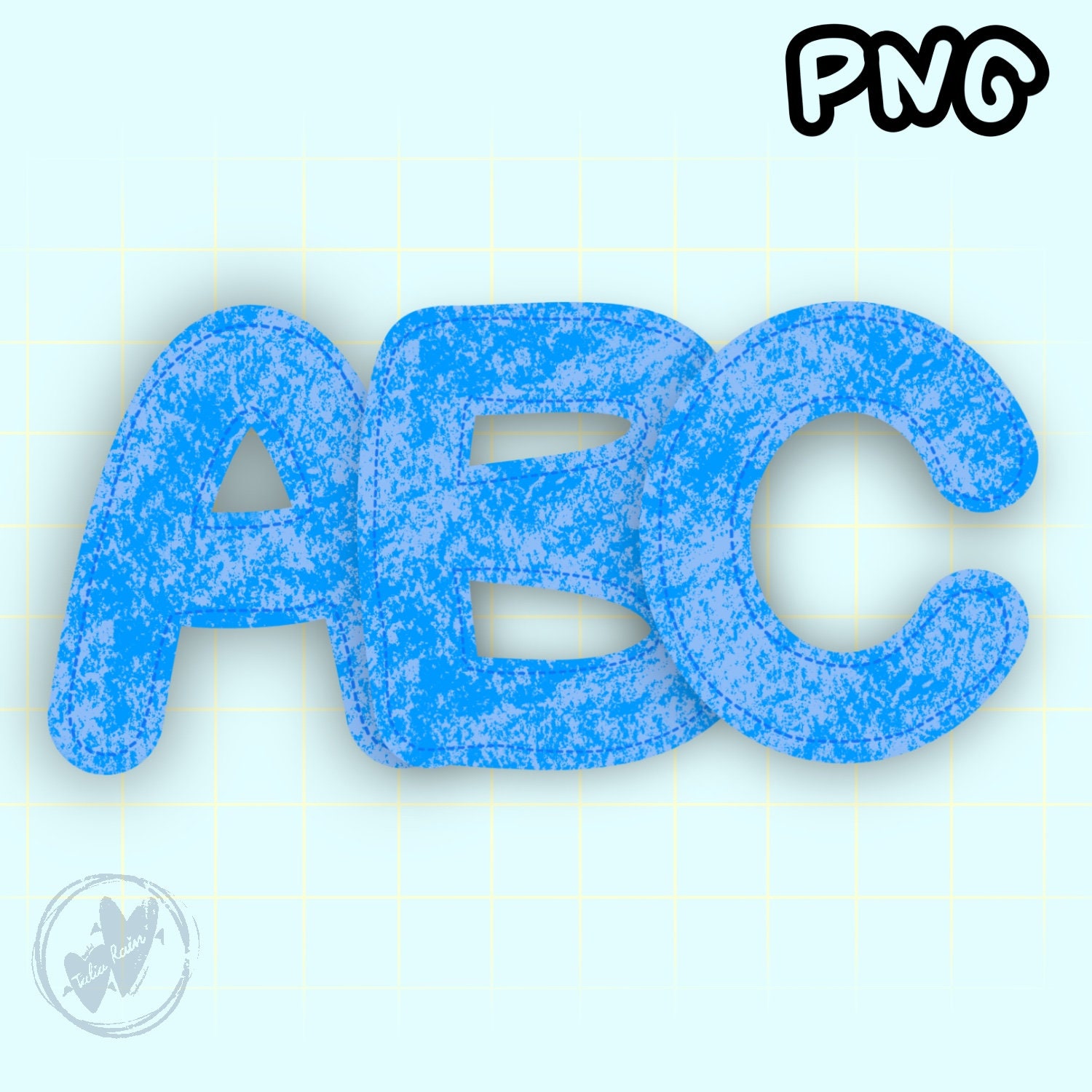 Alphabet Doodles Clipart PNG Files With a Trendy Jeans-inspired Design ...