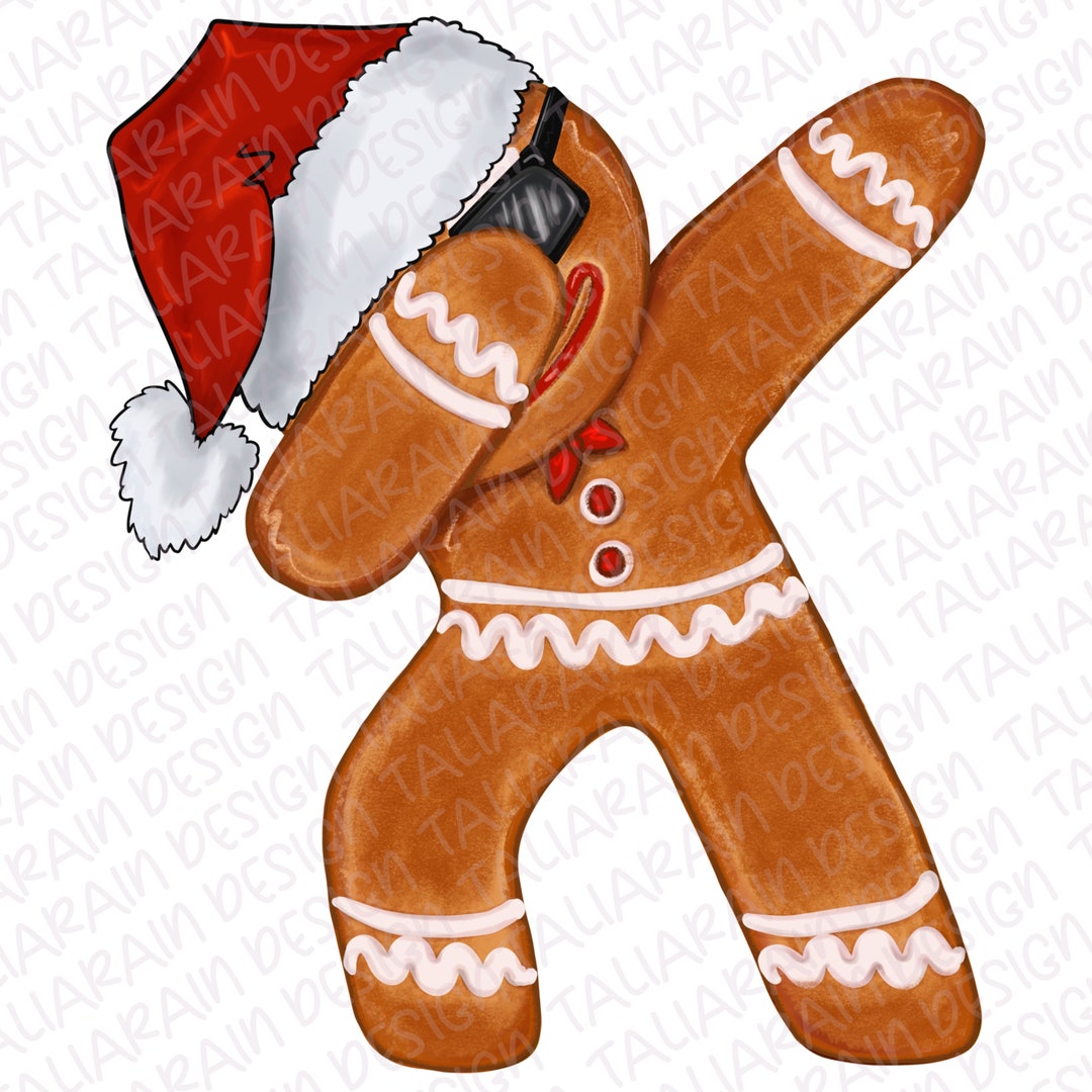 Dabbing Gingerbread PNGJPEG Merry Christmas,hand Drawn New Year Dabbing Cookie Gnome Santa ...