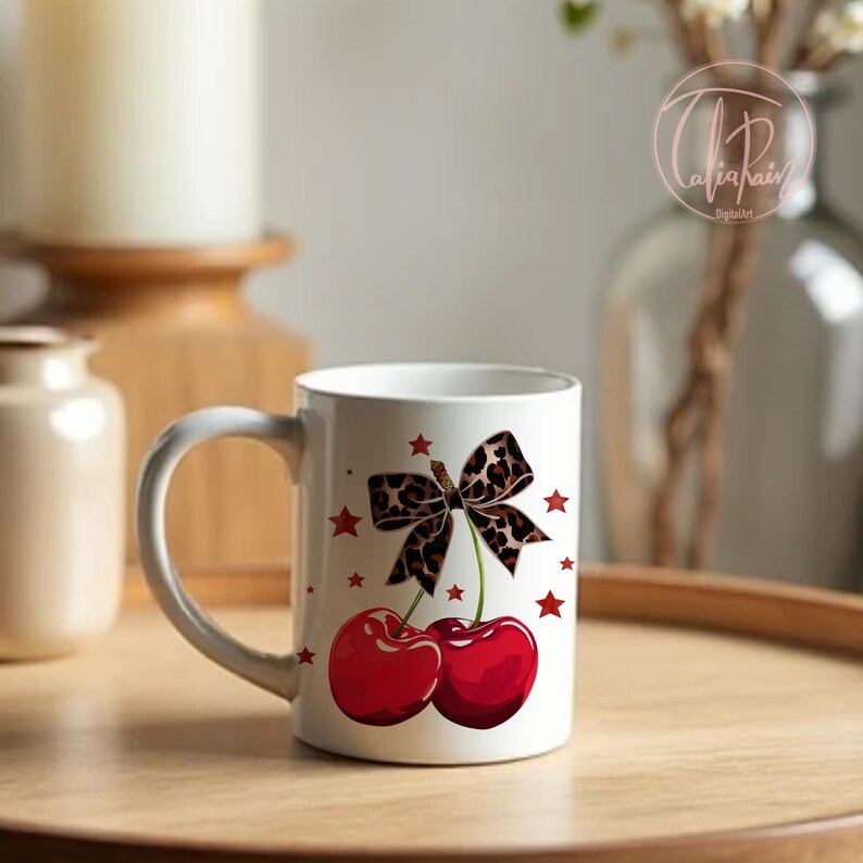 Coquette Cherry Leopard Bow PNG | Digital Download Png, Sublimation ...