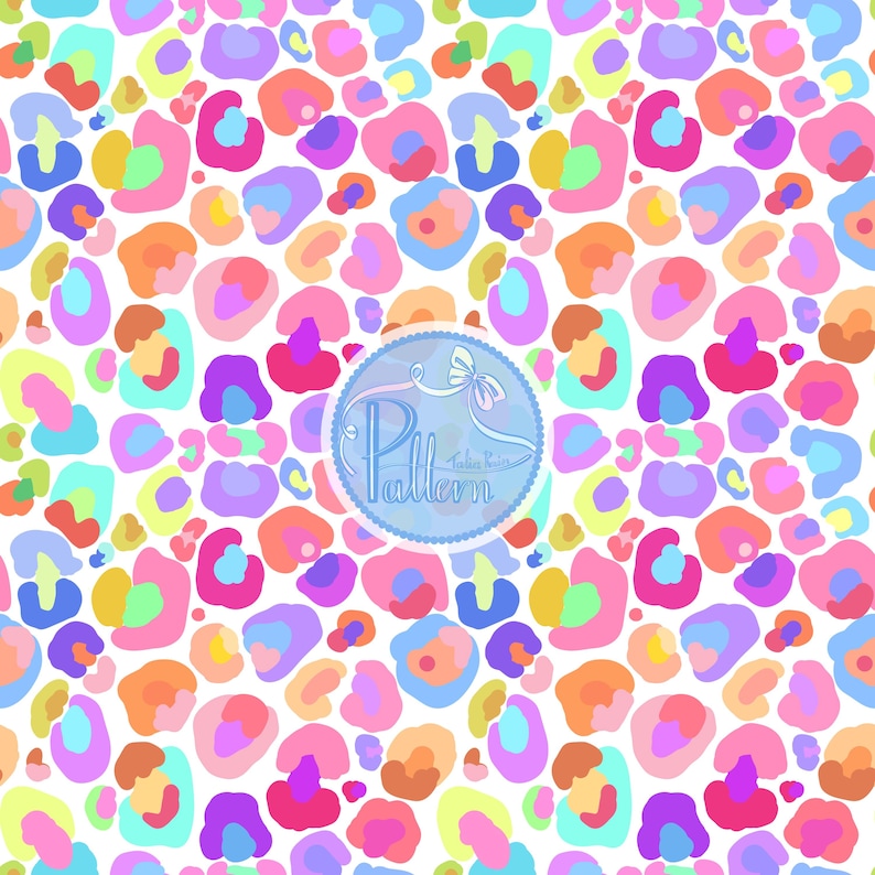 Colorful Leopard Seamless Pattern PNG | Digital Background, Fabric ...