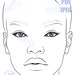 Makeup Artist Face Chart Template: Practice Face Sheet (PNG/JPEG/PDF ...