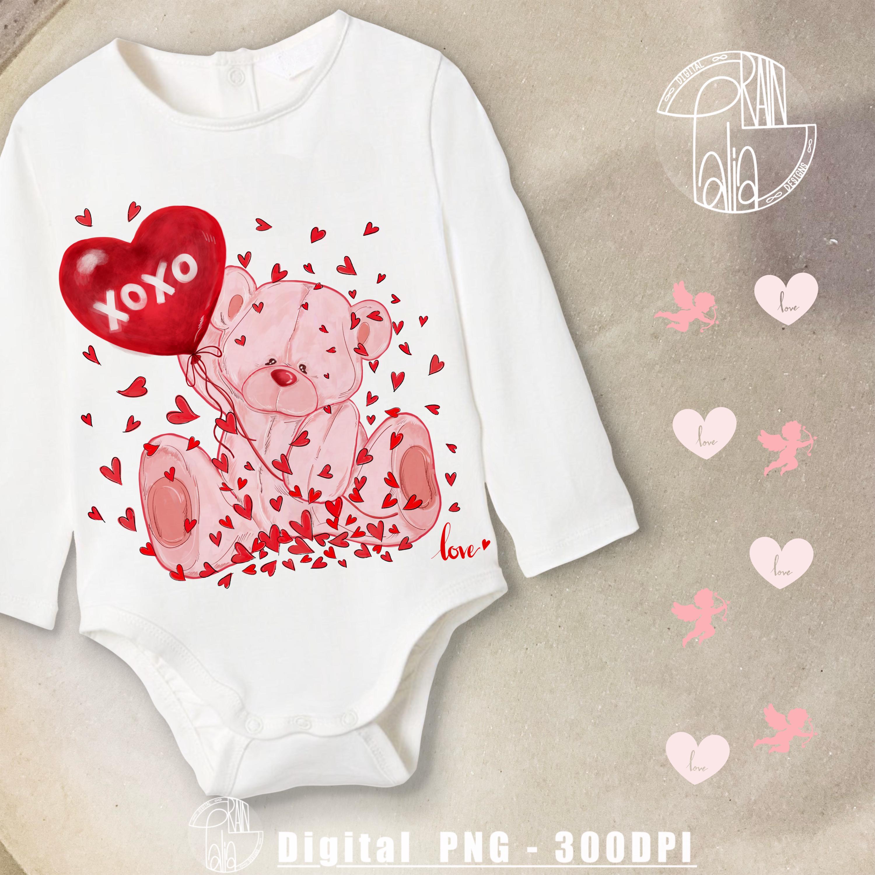 Valentines Day Teddy Bear Clipart PNG Cute Trendy Teddy Bear With ...