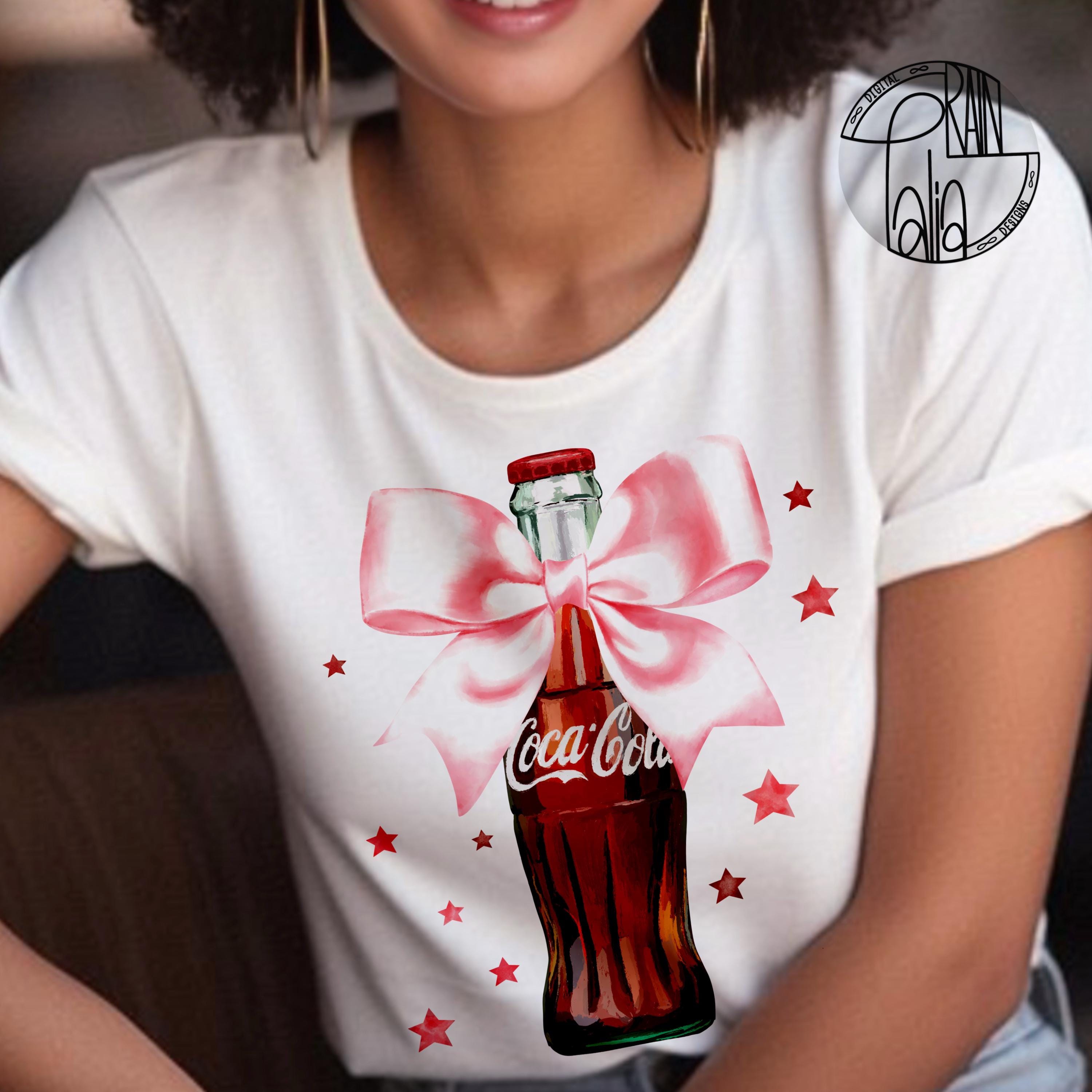 Soda Bottle Clipart With Bow PNG | Cute Heart Bow and Ribbon Digital ...