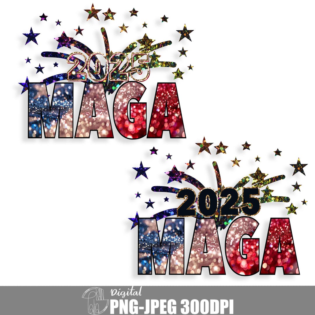 MAGA Trump 2025 PNG, Glitter Maga Sublimation, MAGA Retro, Trump Vance ...