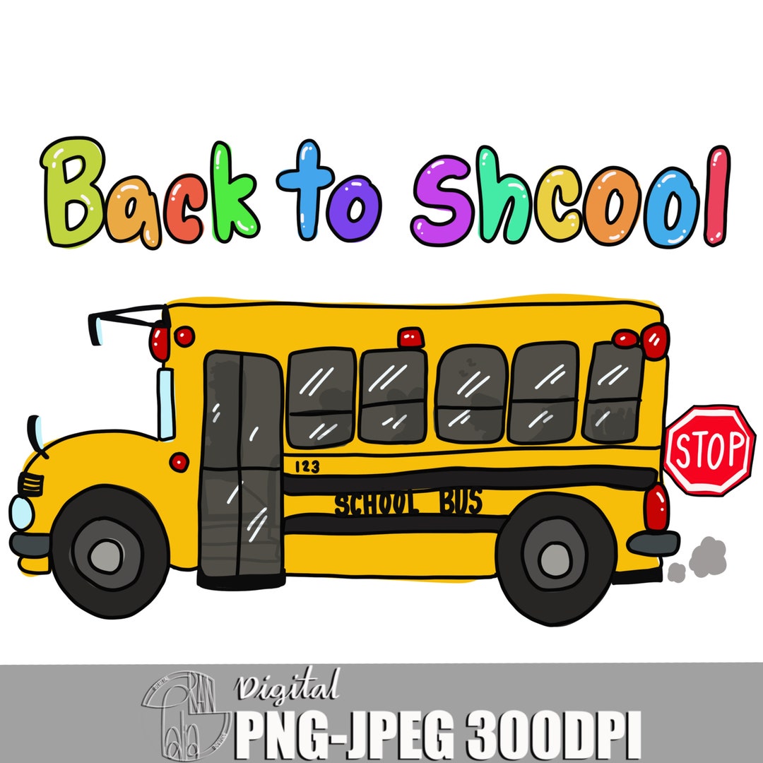 School Bus Clipart: Back to School Graphics (PNG & JPEG) - Etsy