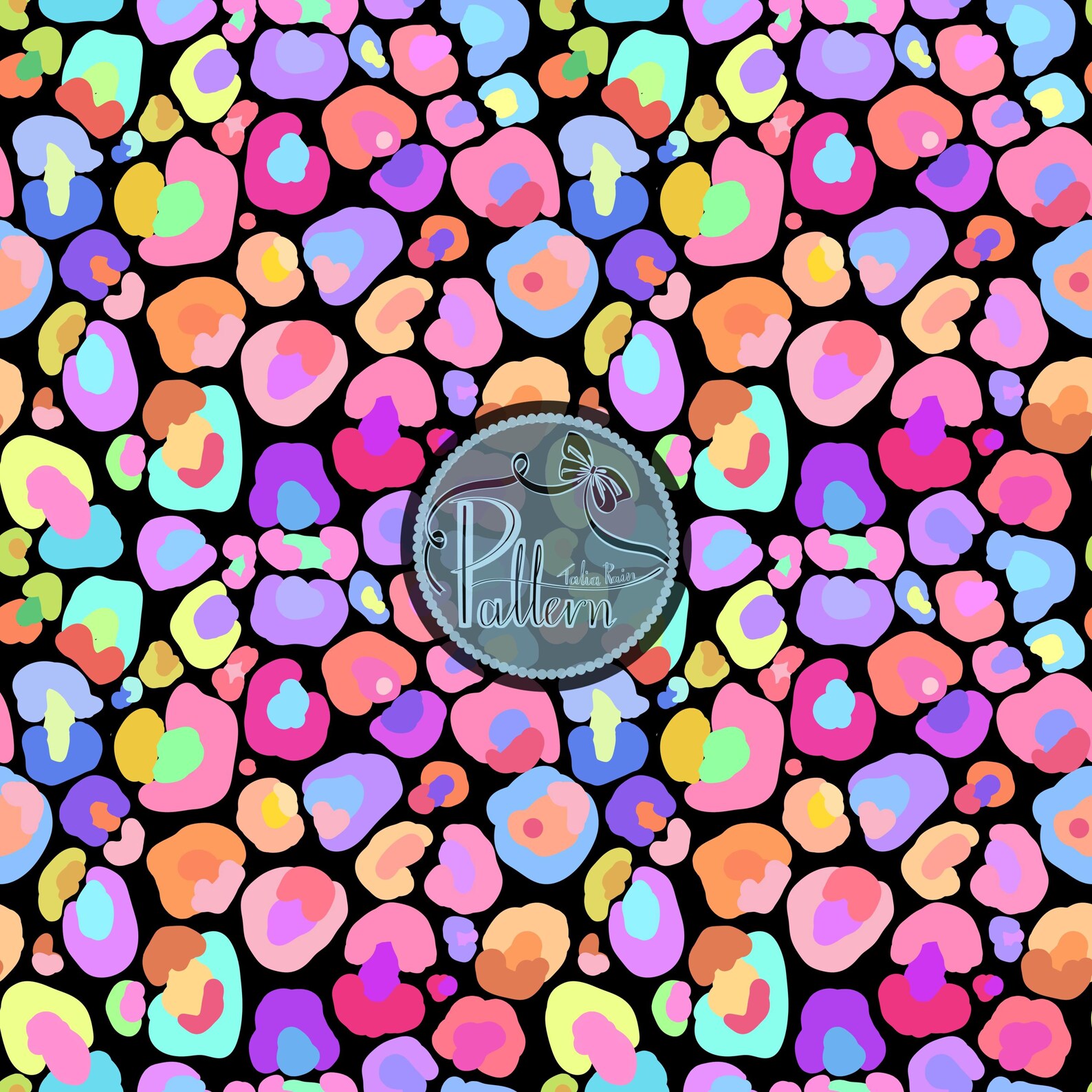 Colorful Leopard Seamless Pattern PNG | Digital Background, Fabric ...
