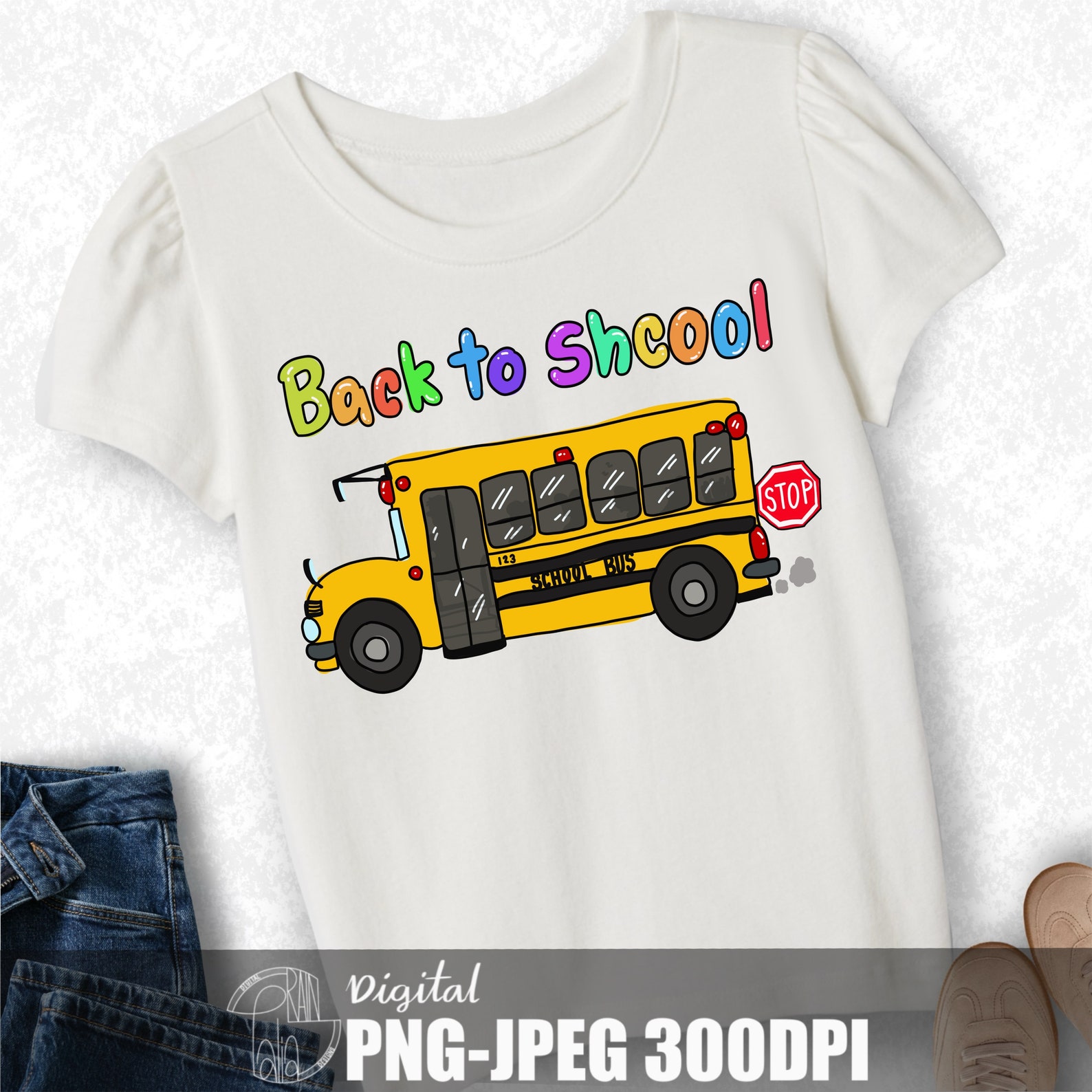 School Bus Clipart: Back to School Graphics (PNG & JPEG) - Etsy