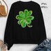 Watercolor Four Leaf Clover: St Patrick's Day PNG, JPEG (digital ...