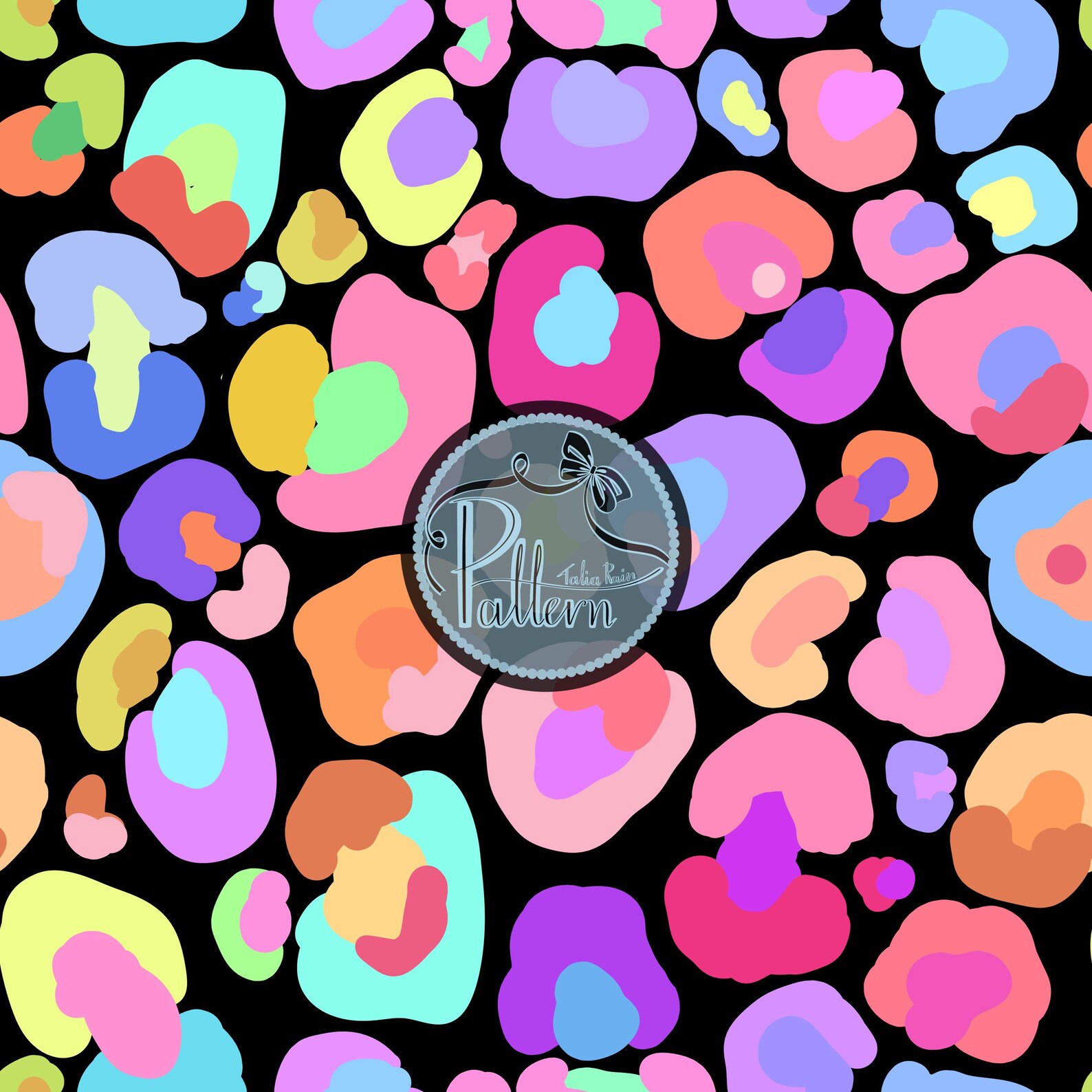 Colorful Leopard Seamless Pattern PNG | Digital Background, Fabric ...