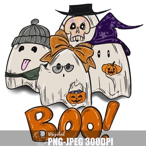 Boo Sheet Ghost Clipart Cute Halloween PNG & JPEG Art Digital Download ...