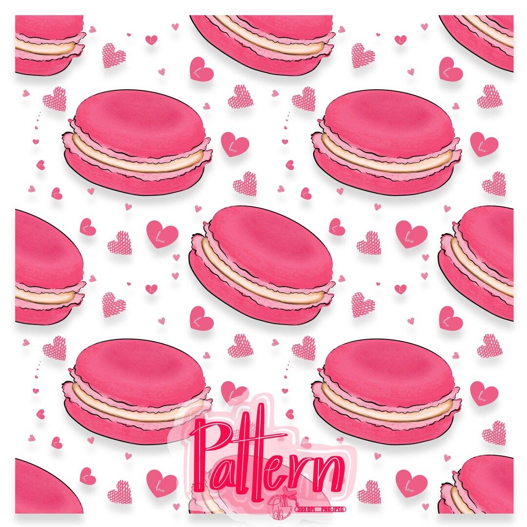 Macaron Seamless Pattern PNG JPEG Digital Download, Fabric Print ...