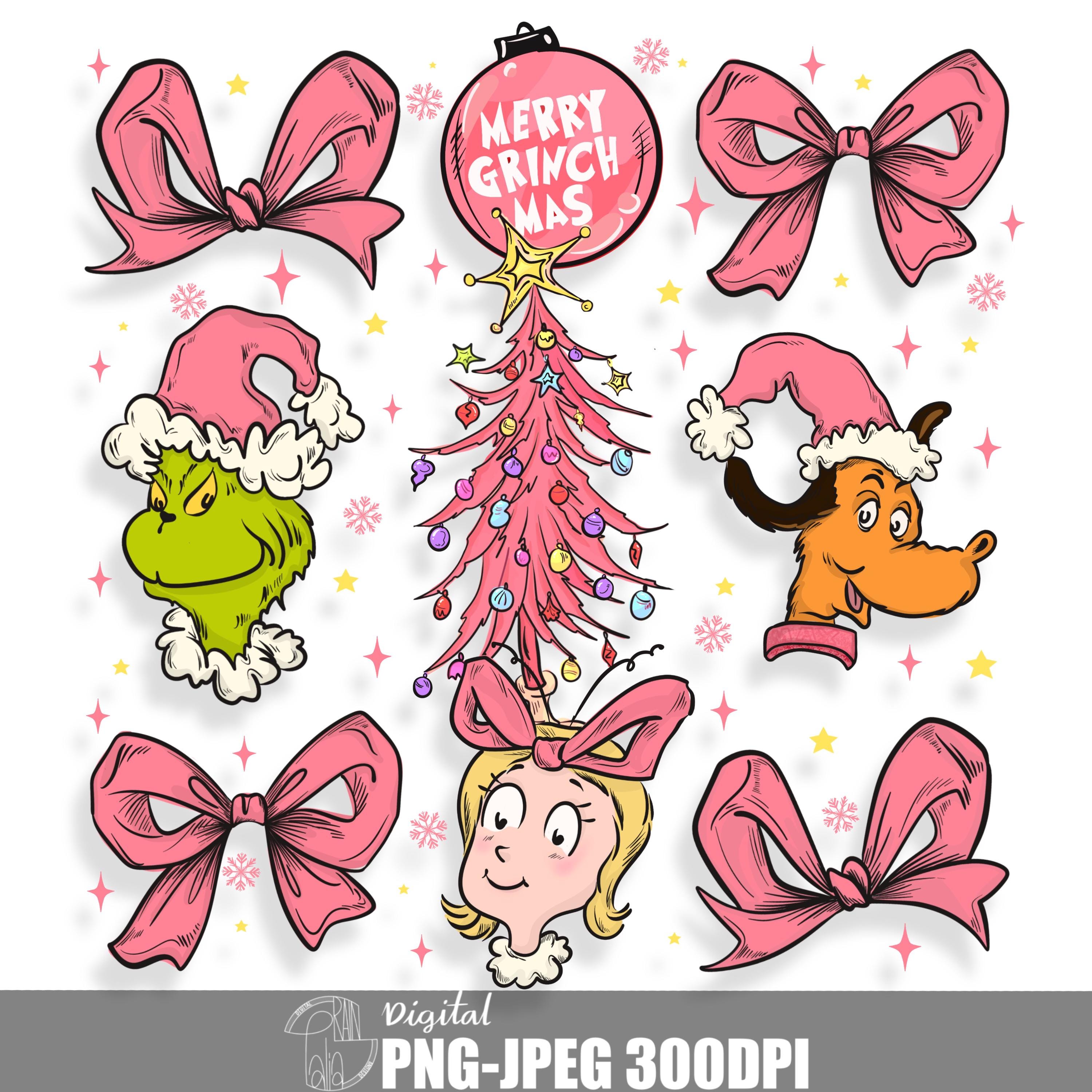 Pink Christmas Clipart: Whimsical Holiday PNG (digital Download) - Etsy