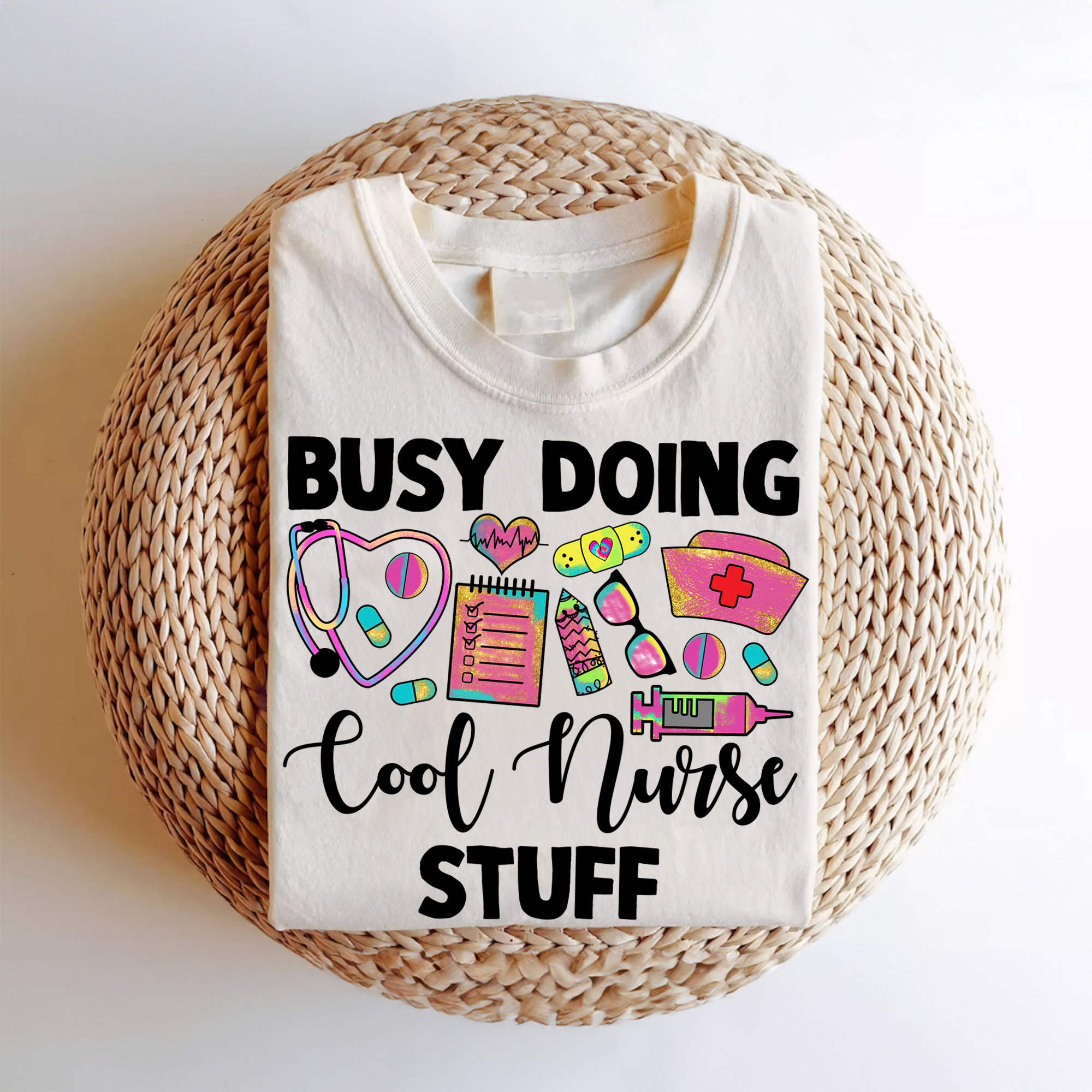 Busy Doing Cool Nurse Stuff Png, Sublimation Design, Nurse Shirt Design ...