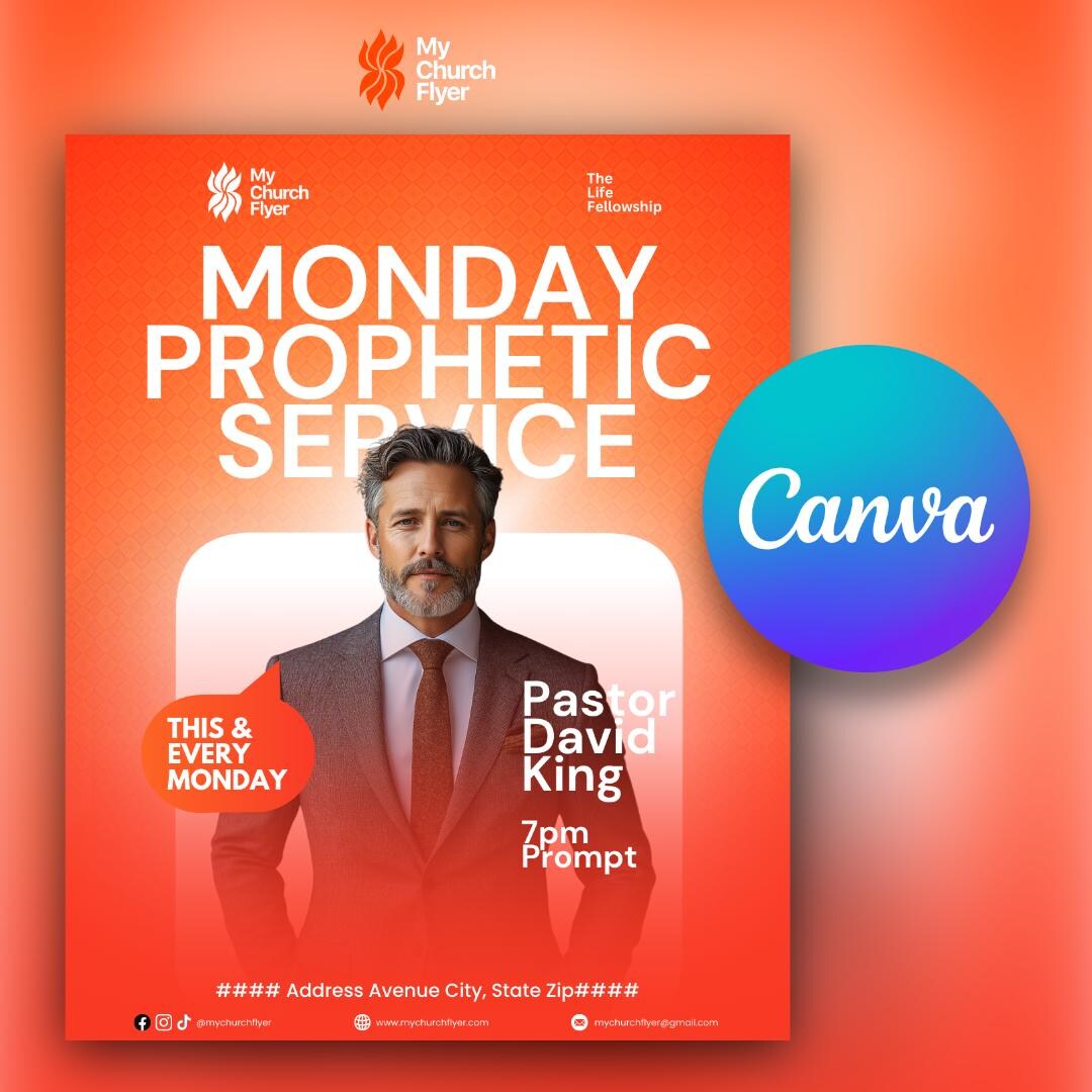Customizable Church Event Flyer Template – Editable Canva Design for ...