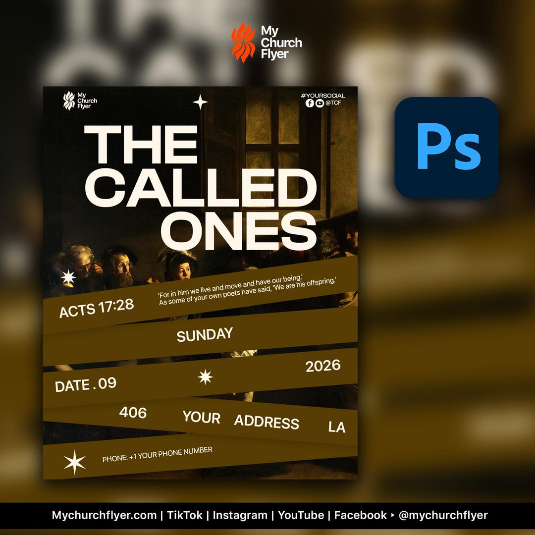 Church Youth Event Flyer Template: Editable Photoshop Design (instagram ...