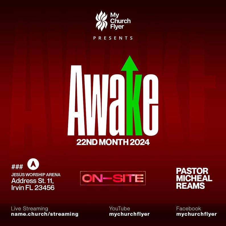 Editable Photoshop Church Flyer Template – Customizable Event & Sermon ...