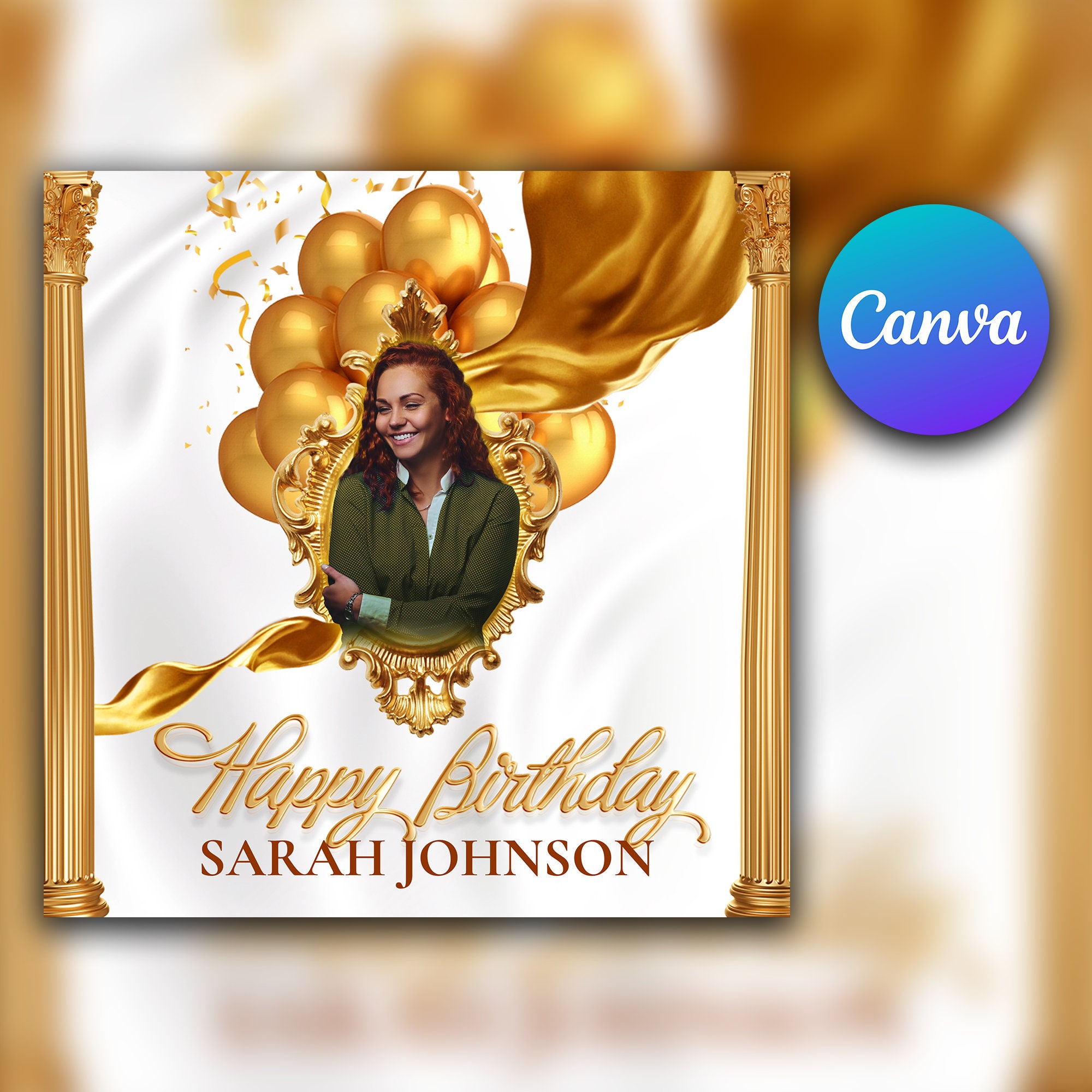 Fully Editable Birthday Flyer Template for Canva. Anniversary - Etsy