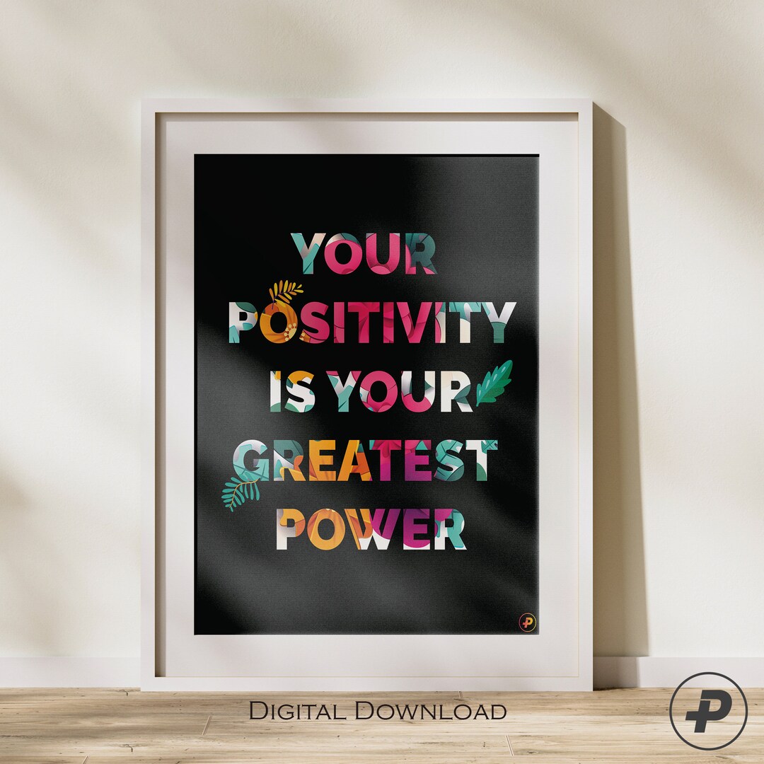 Daily Affirmation Wall Art Download Your Positivity Definition Print ...