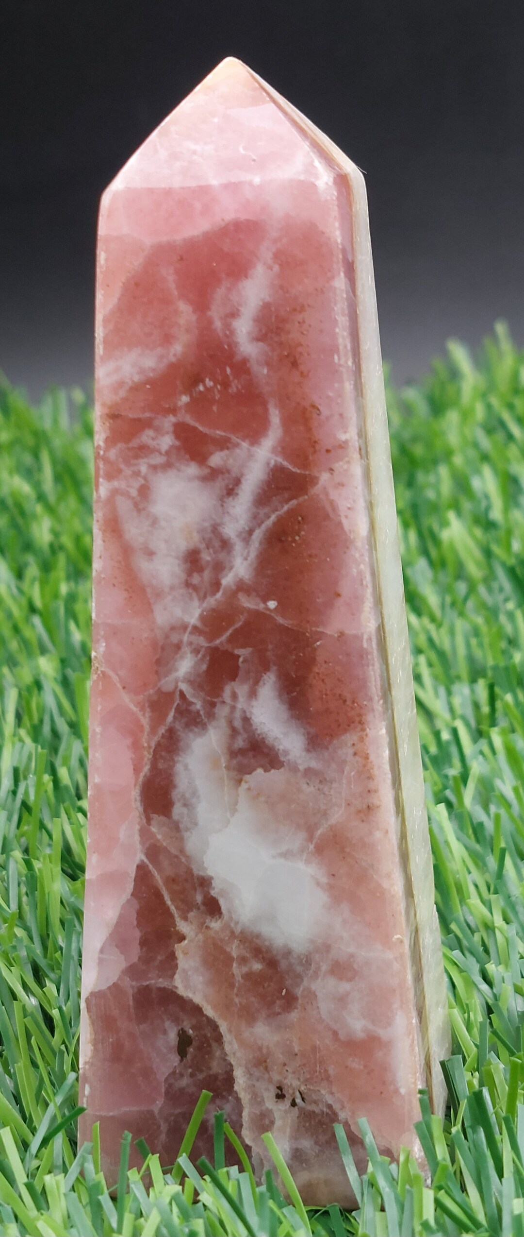Pink Aragonite Tower - Natural Stone Tower, Healing Chakar Tower, for ...