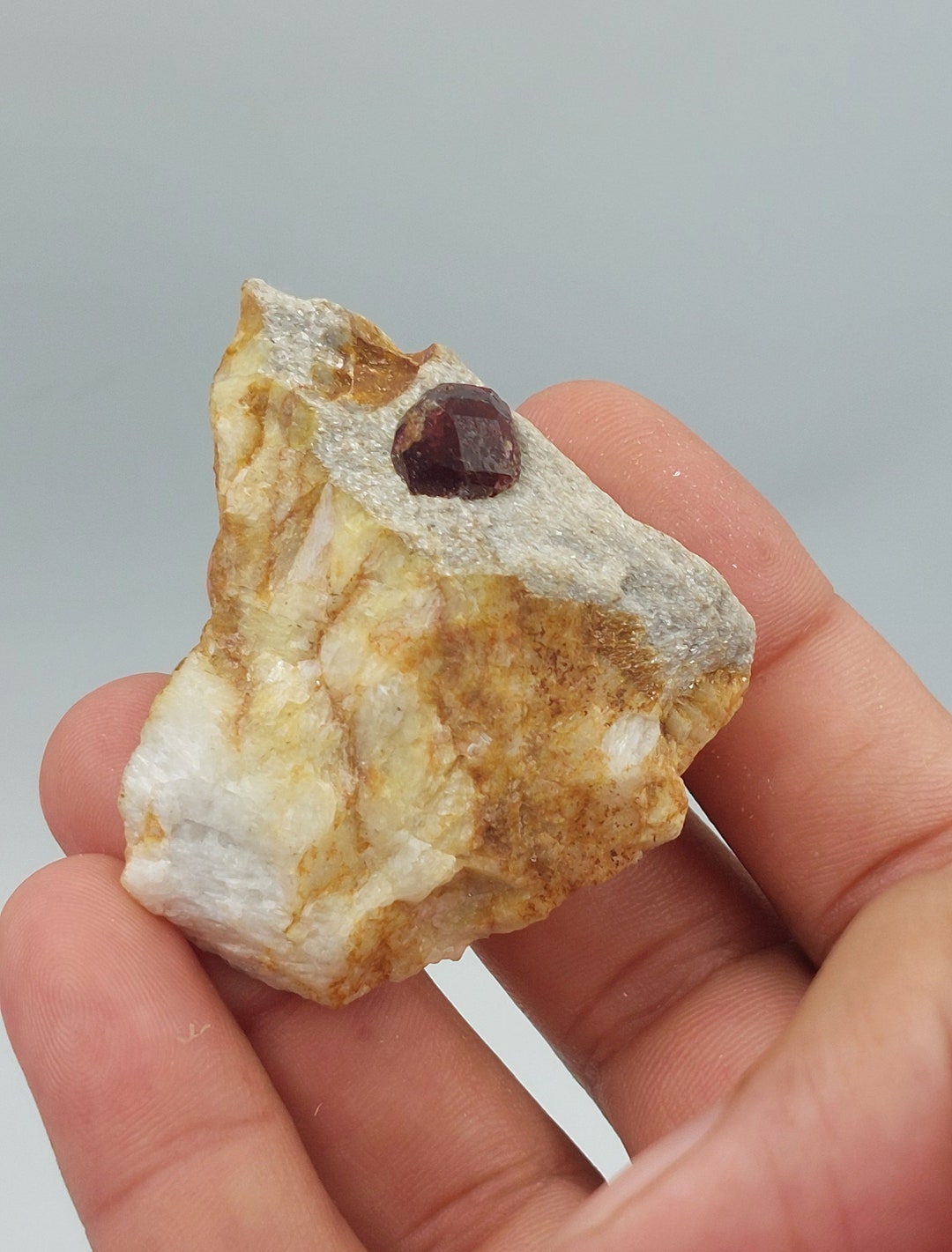 Garnet Crystal on Matrix From Afghanistan, / Almandine Garnet, Red ...