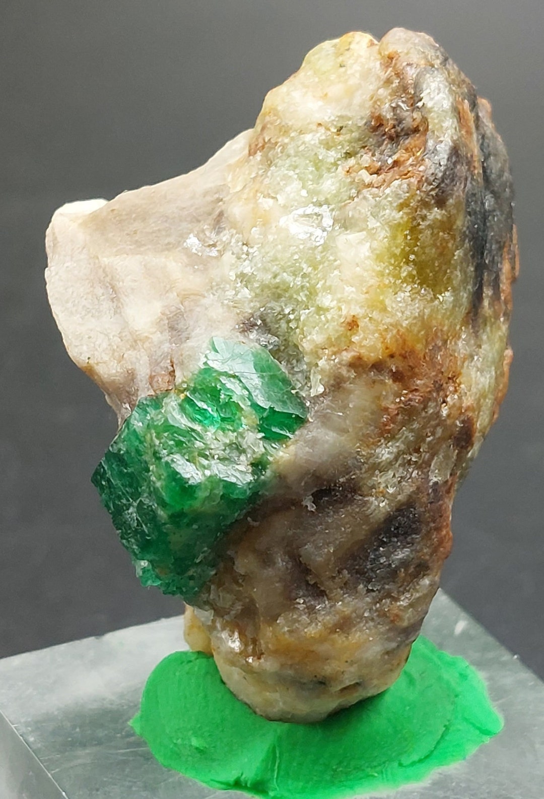 Emerald Crystal on Matrix From Swait, Pakistan - Natural Crystal, Deep ...