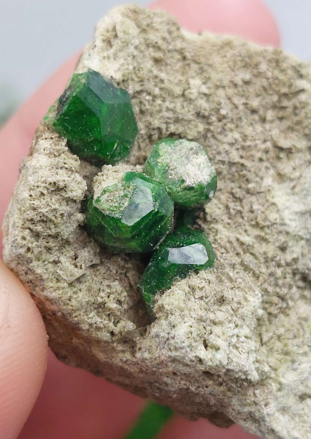 Astonishing Demantoid Garnet Specimen From Pakistan - Natural Green ...