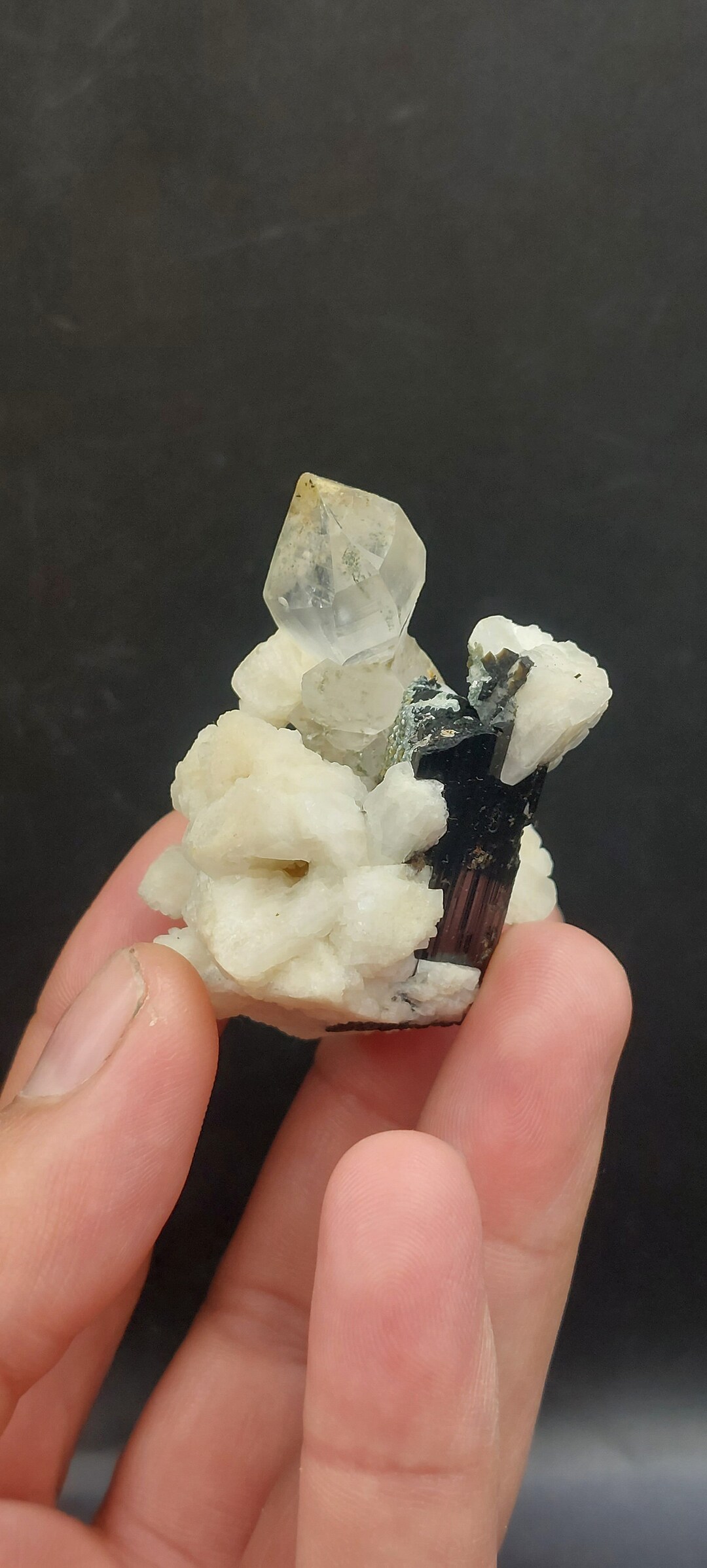 Beautiful Combination of Black Tourmaline, Feldspar and Scepter Quartz ...