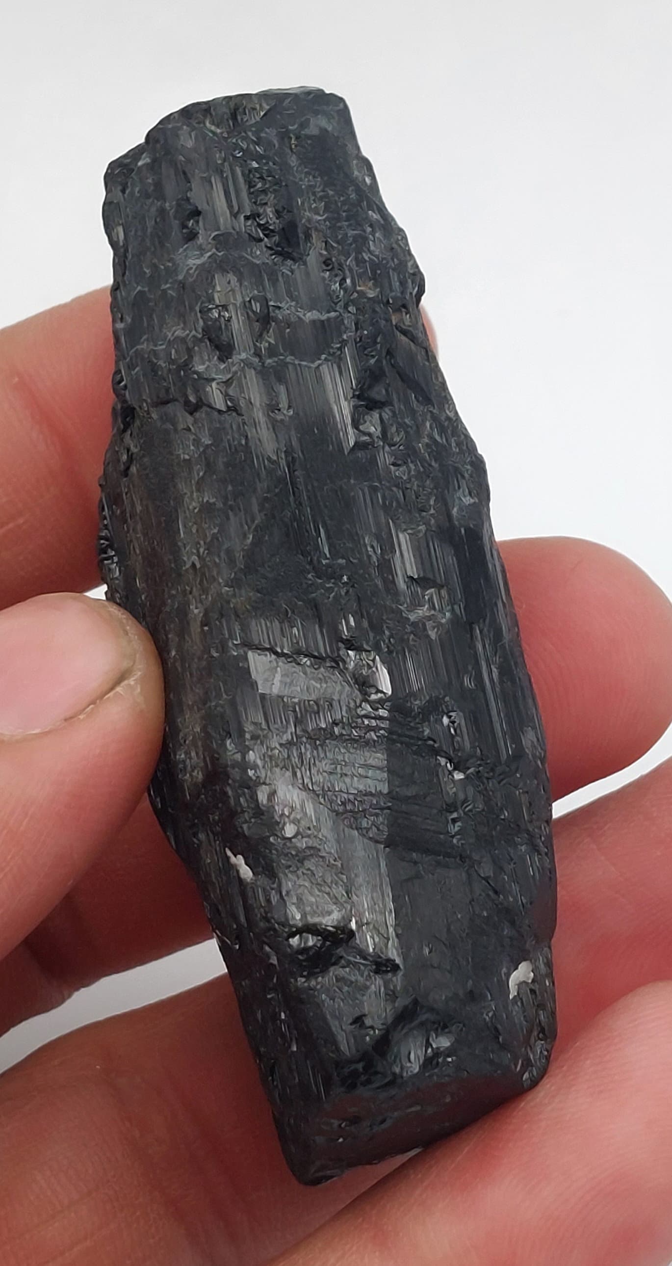 6.4 Cm Long Etched Schorl Crystal From Skardu, Pakistan - Natural ...