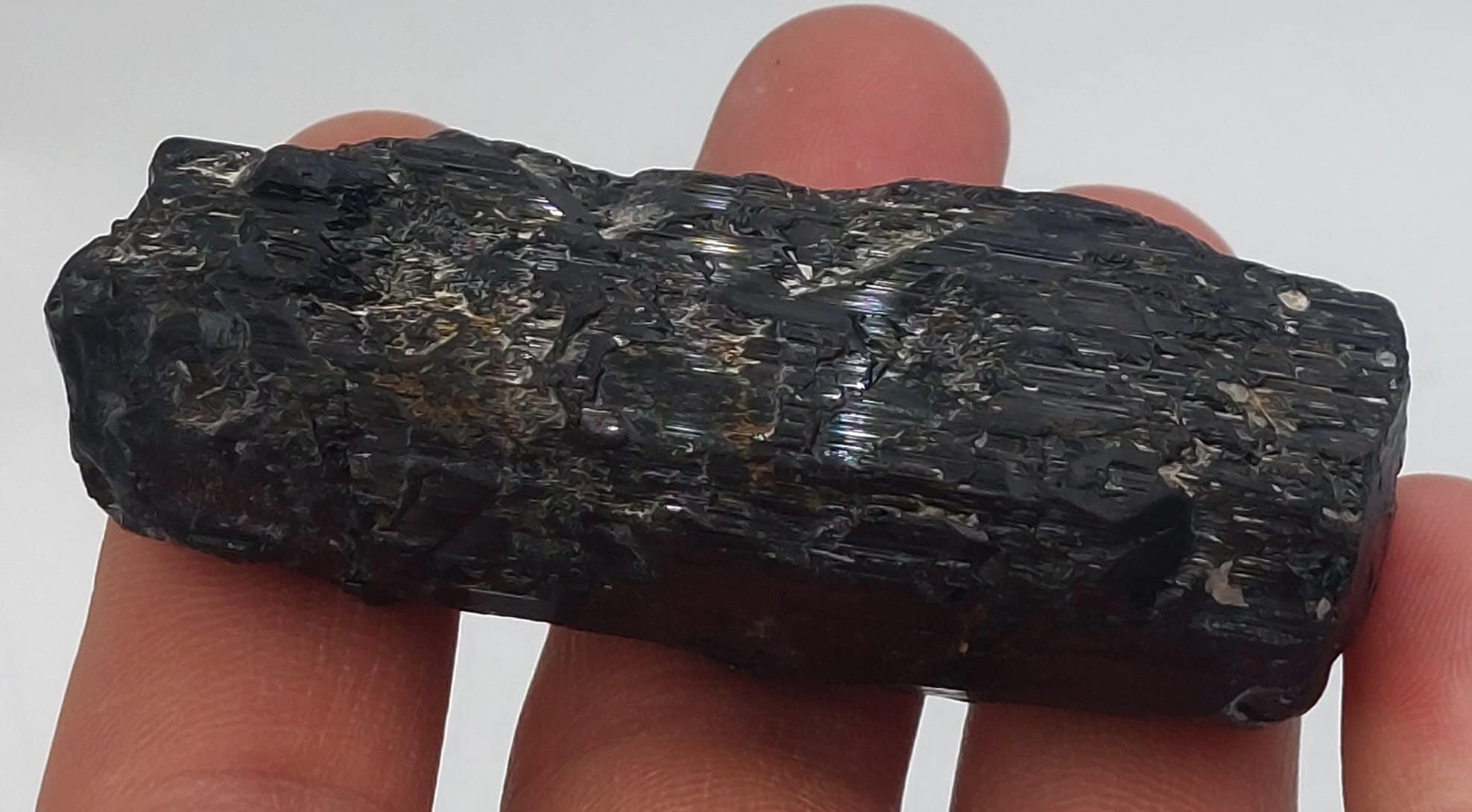 6.4 Cm Long Etched Schorl Crystal From Skardu, Pakistan - Natural ...