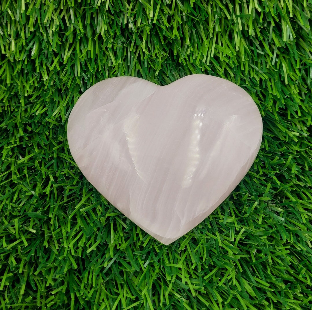 Pink Mangano Calcite Freeform Heart - Healing Stone, Freeform, Hearts ...