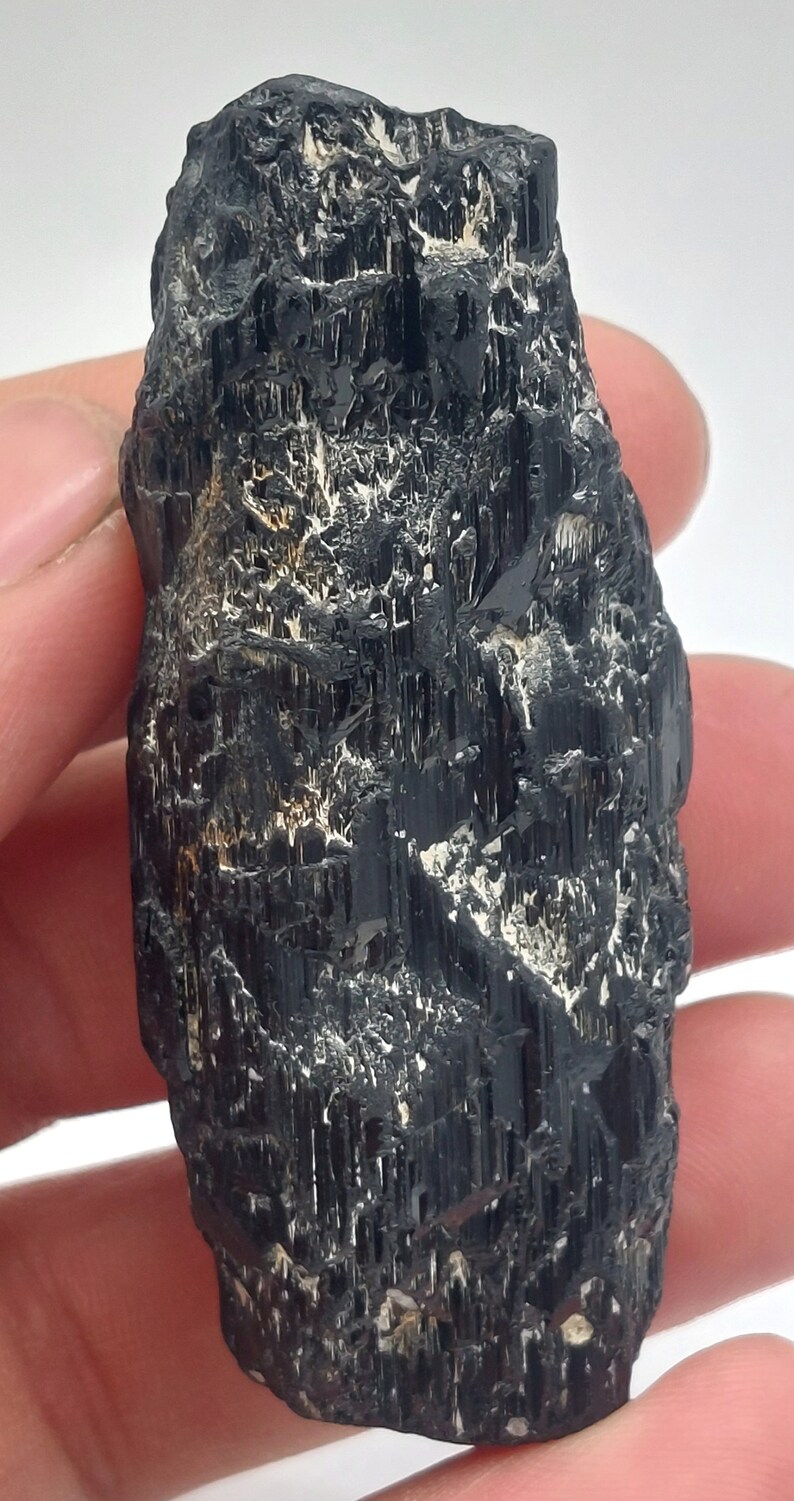6.4 Cm Long Etched Schorl Crystal From Skardu, Pakistan - Natural ...