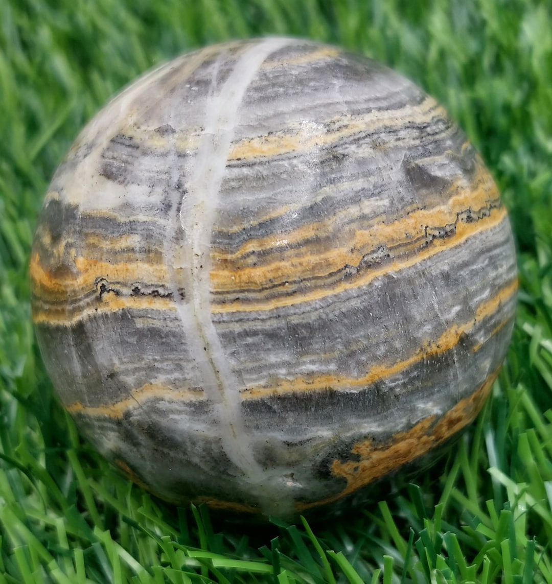 256 Gram Beautiful Black Onyx Sphere - Polished Ball, Onyx Sphere ...