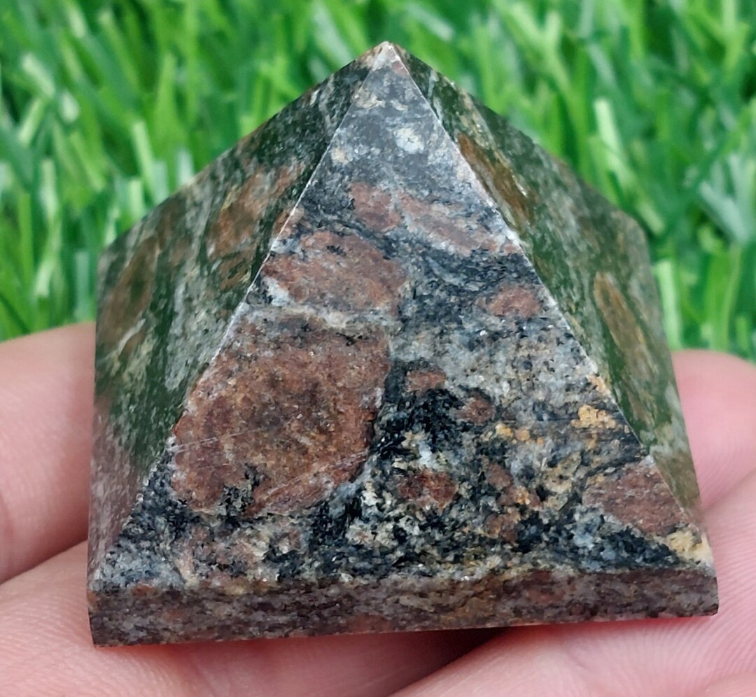 Staurolite Garnet Pyramid - Polished Pyramid, for Home and Office ...