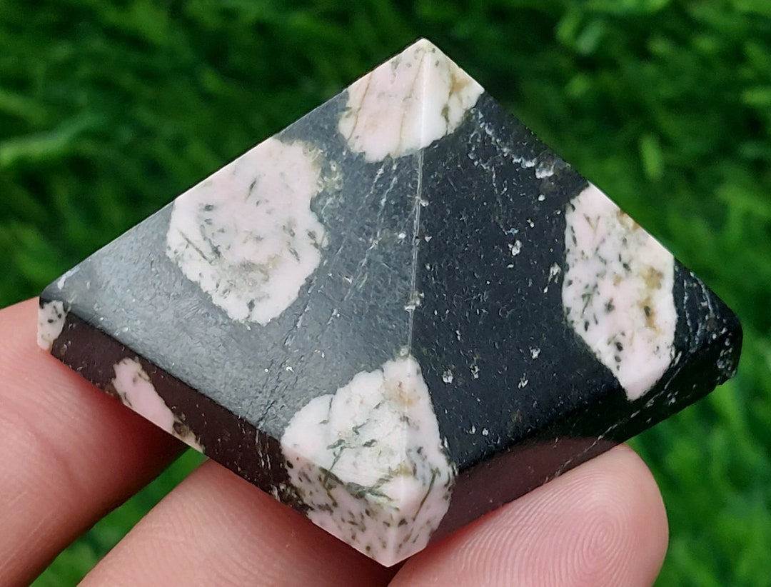 Snowflake Stone Pyramid - Polished, Home and Office Decoration, Pyramid ...