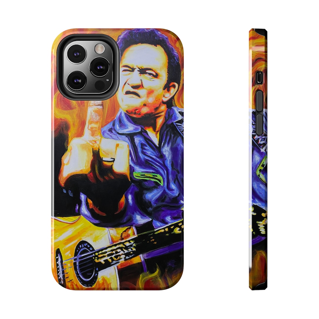 Cash's Rebel Anthem: Johnny Cash Middle Finger Phone Case Tough Phone ...