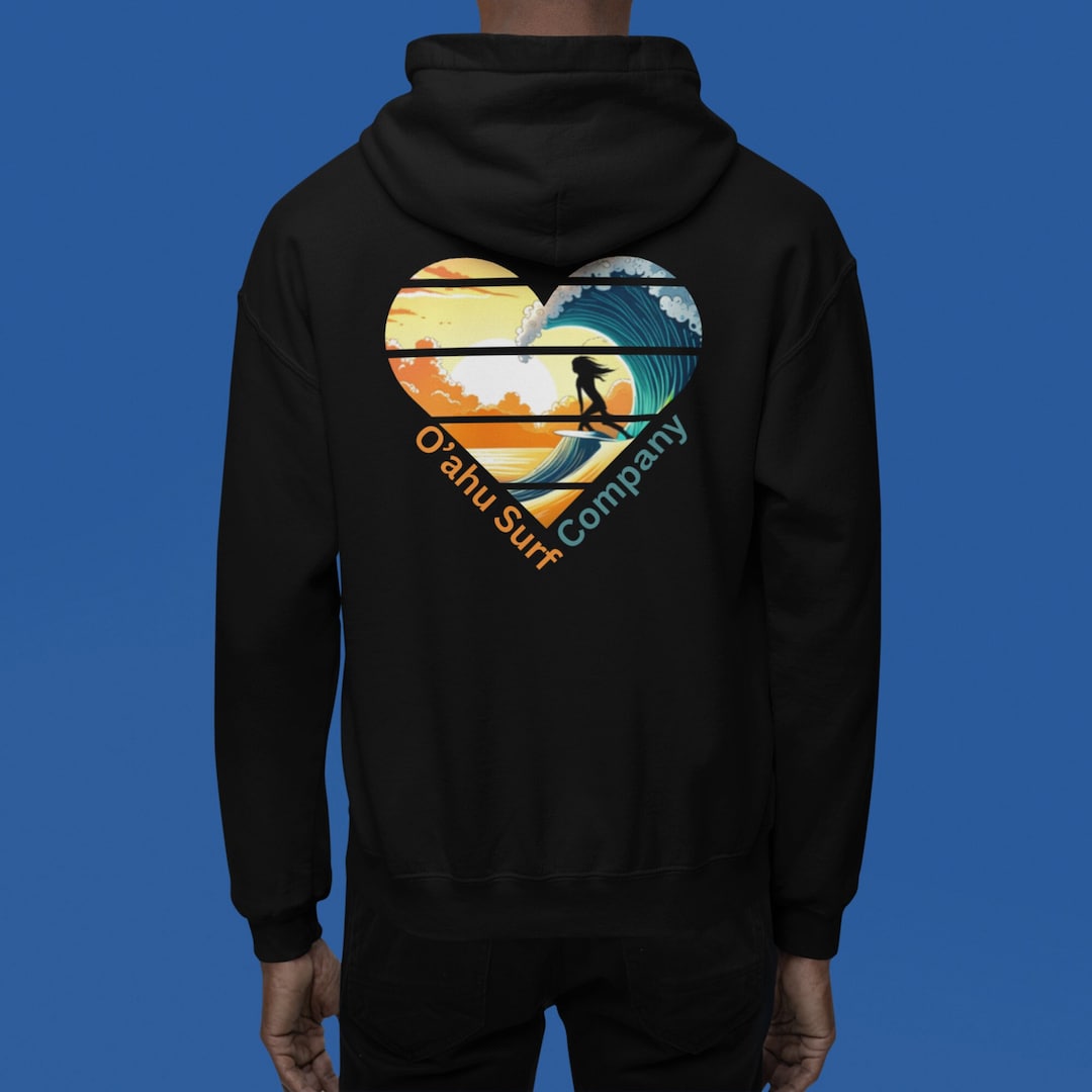 Surfer Hooded Sweatshirt, Surfer Girl, Warm Surf Hoodie, Hawaii ...