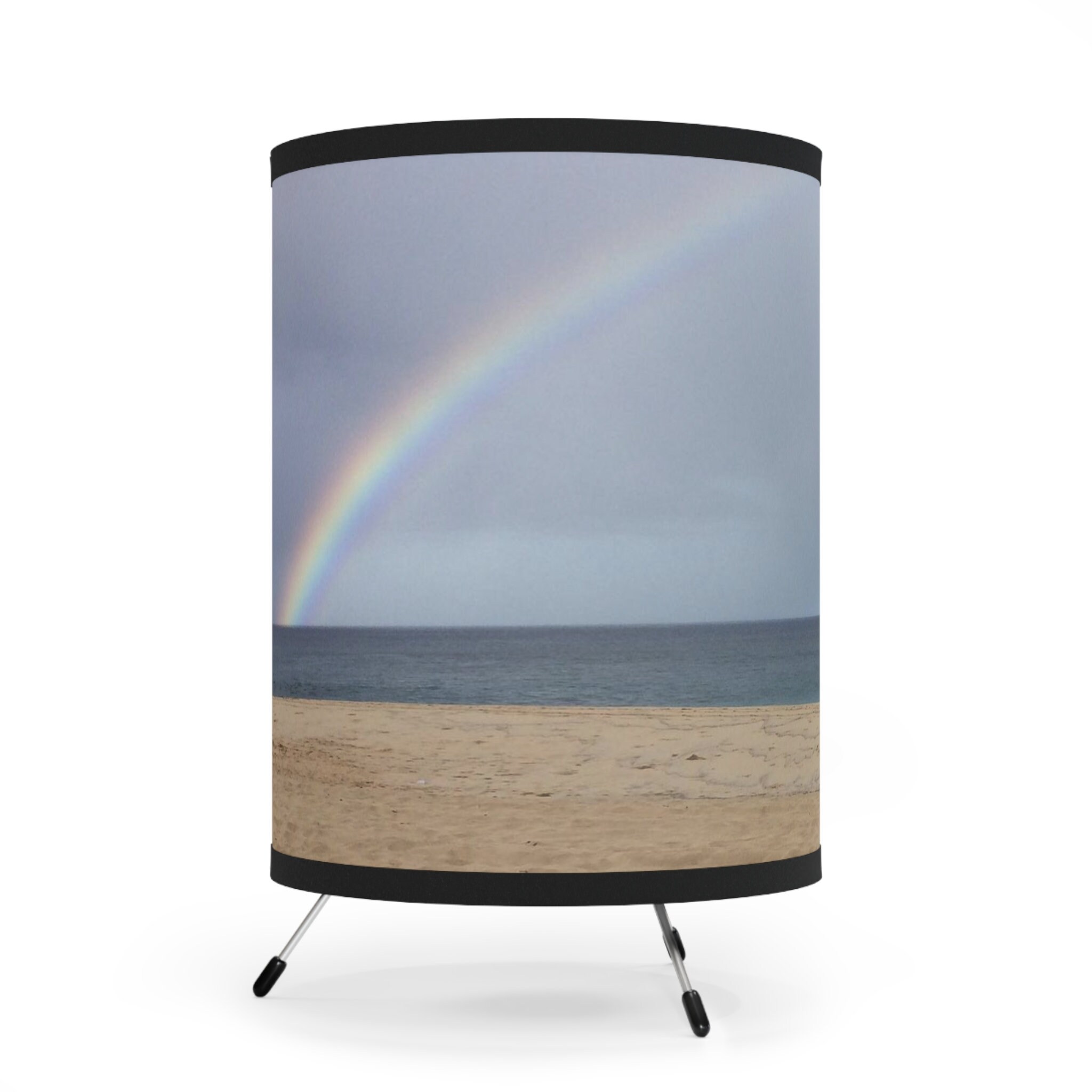 Ocean Beach Rainbow Tripod Lamp in a Box, Beach House Decor, Ocean Lamp ...
