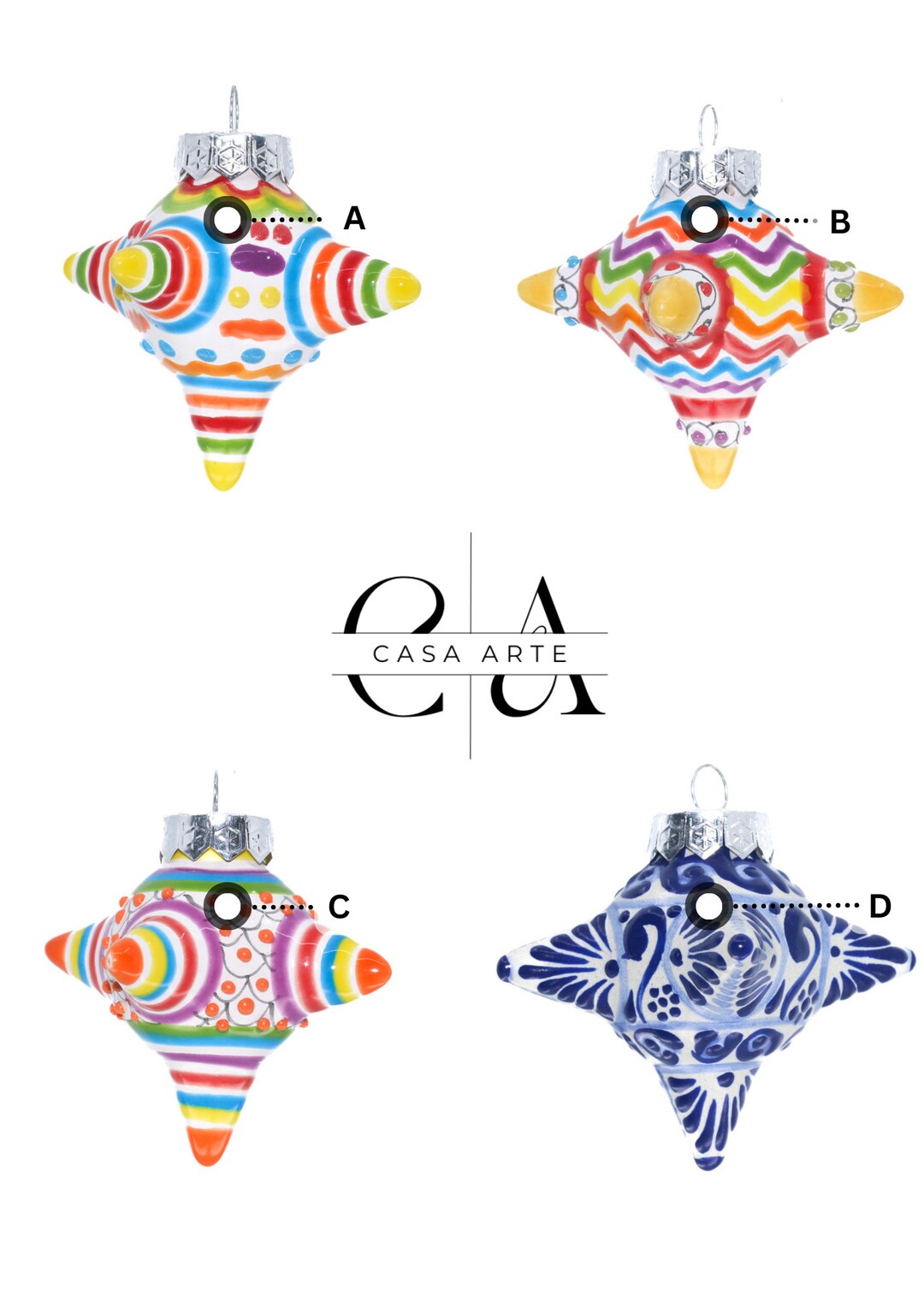 Handmade Christmas Ornaments Mexican Talavera Piñata pinata for Tree or ...