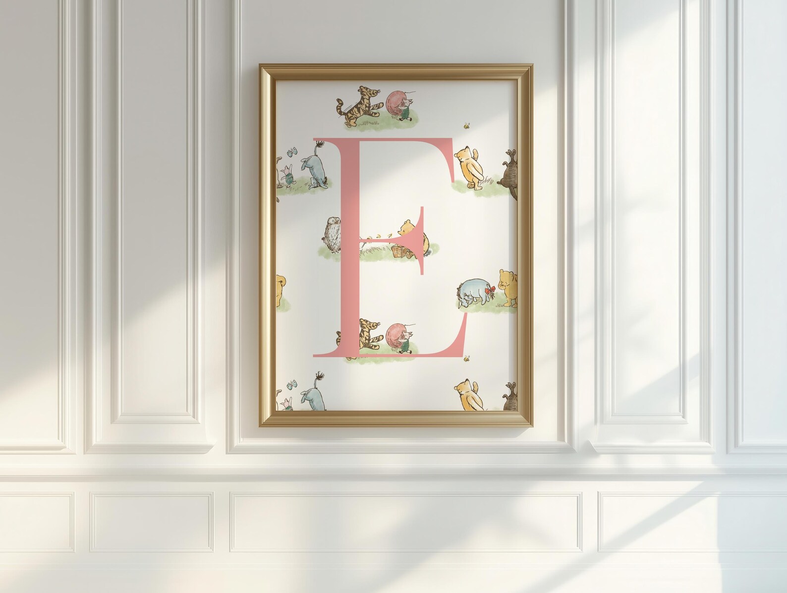 Custom Classic Winnie the Pooh & Friends Initial Print | 4 Colors ...