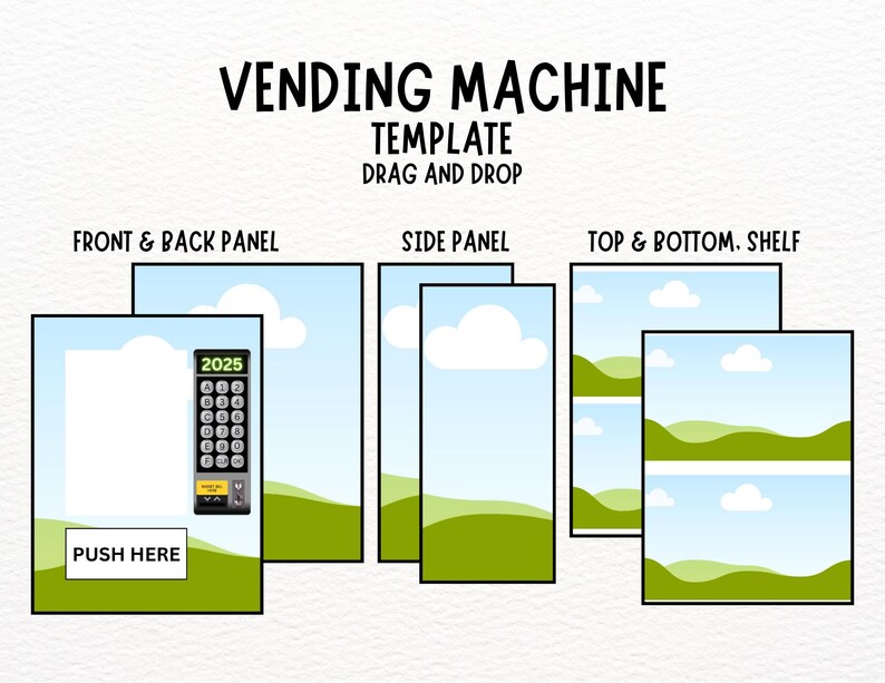 Vending Machine Blank Template, Vending Machine Editable Template, Drag ...