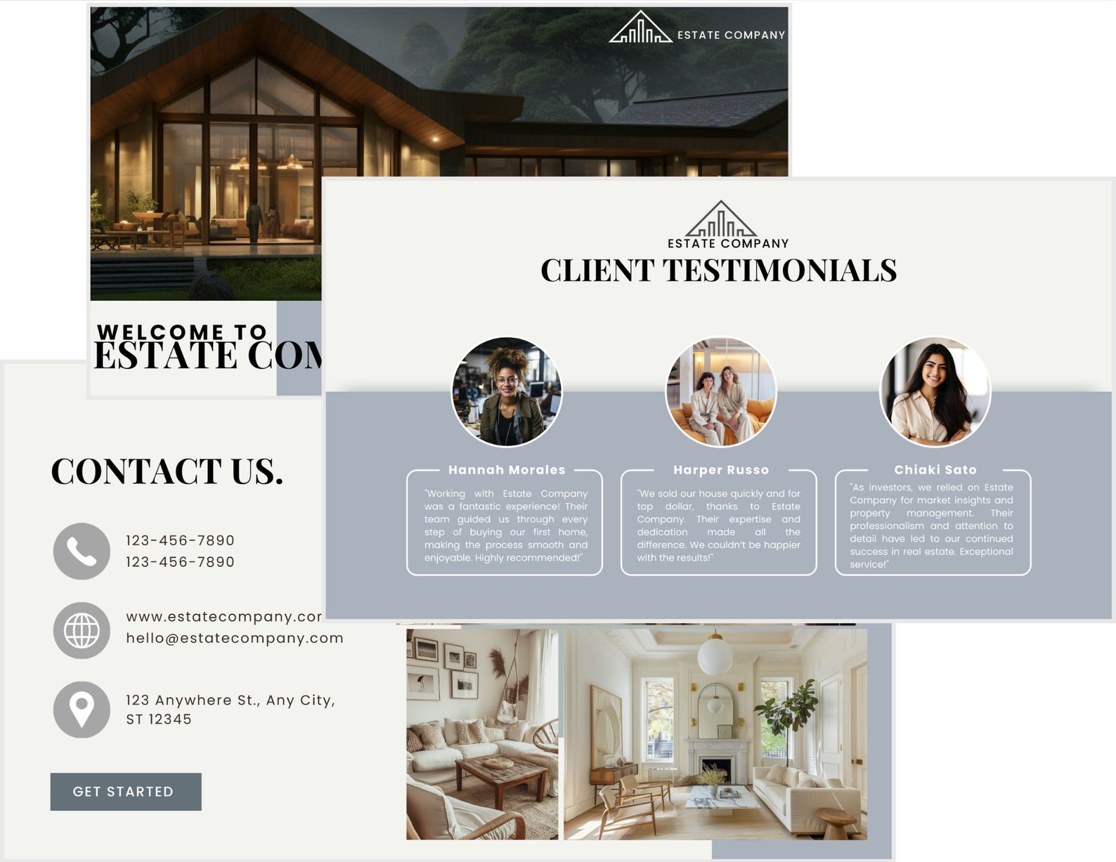 Real Estate Presentation Editable Template, Real Estate Portfolio ...