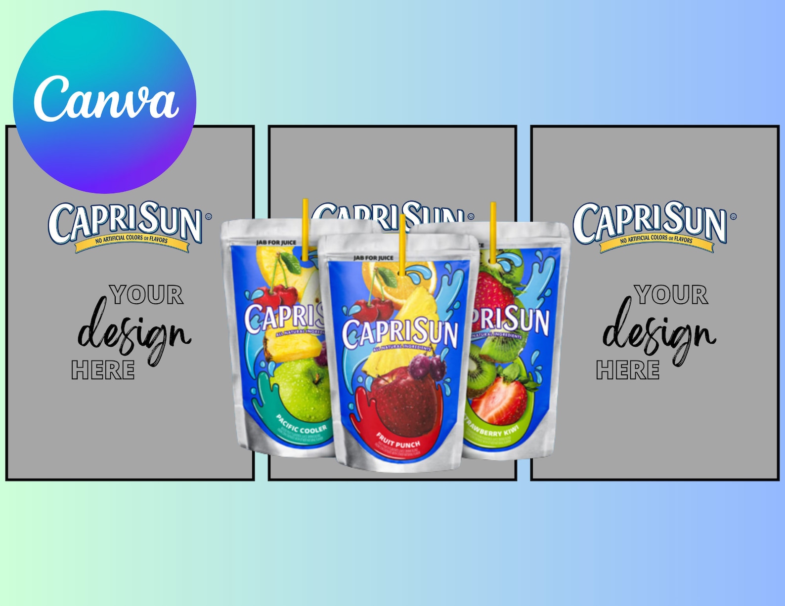 Caprisun Labels Template | Blank Caprisun Labels Template | Canva ...