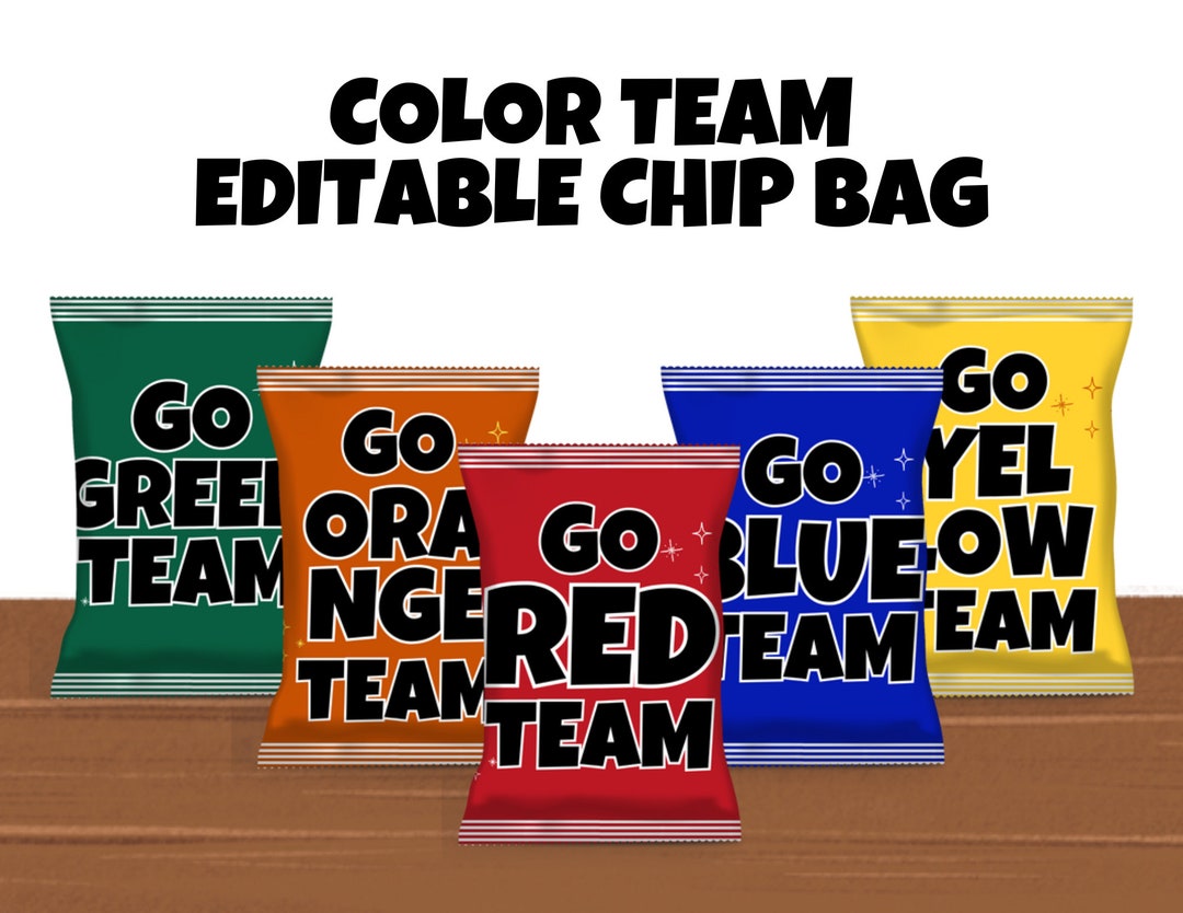 University Chip Bag Template, Intramurals Chip Bag, University Color ...