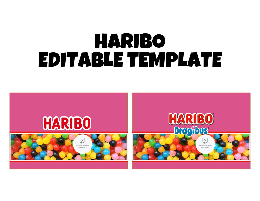 Haribo Candy Editable Template, Haribo Template, Custom Haribo Editable ...